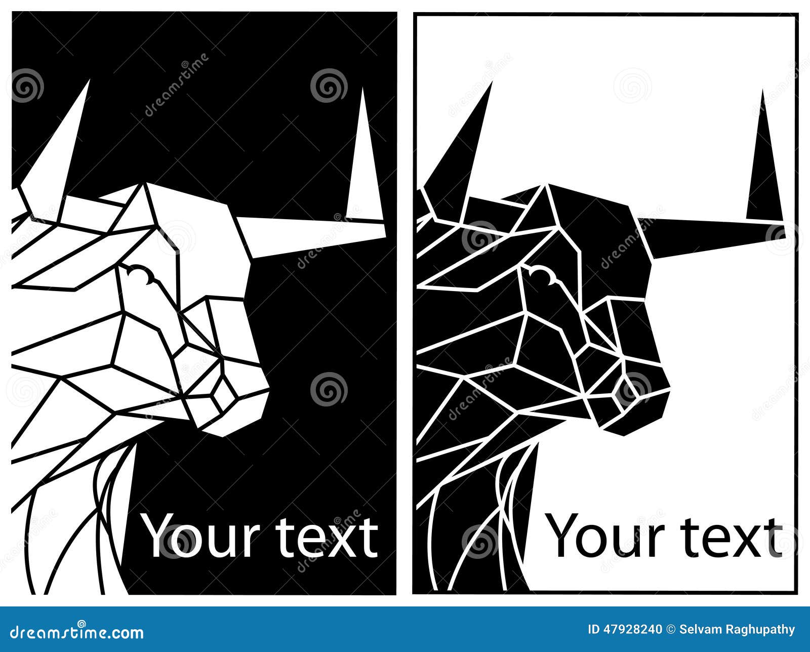 Bull Frame. Business And Finance Symbol Cartoon Vector | CartoonDealer ...