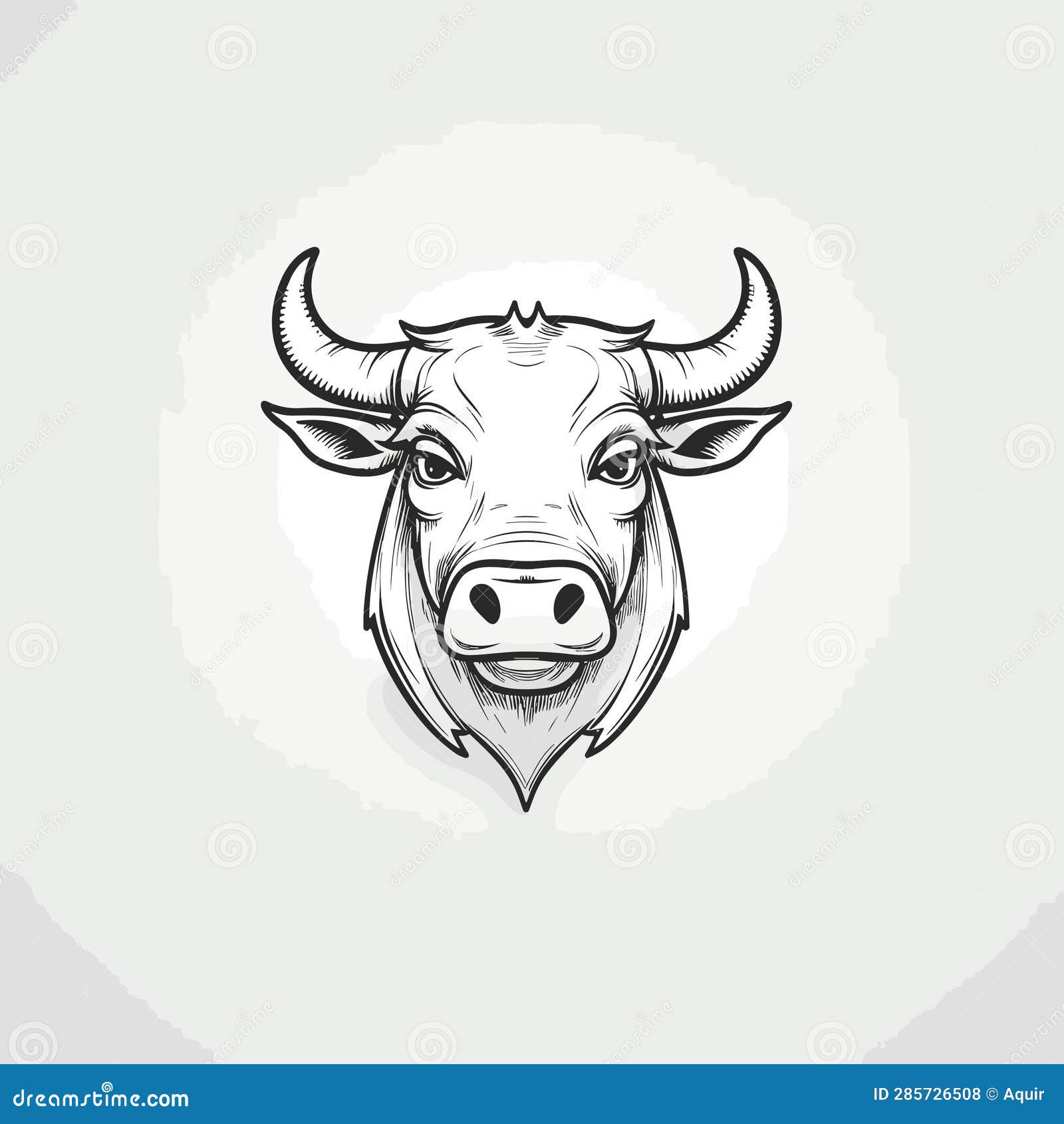 Bull Hand-drawn Illustration. Bull. Vector Doodle Style Cartoon ...