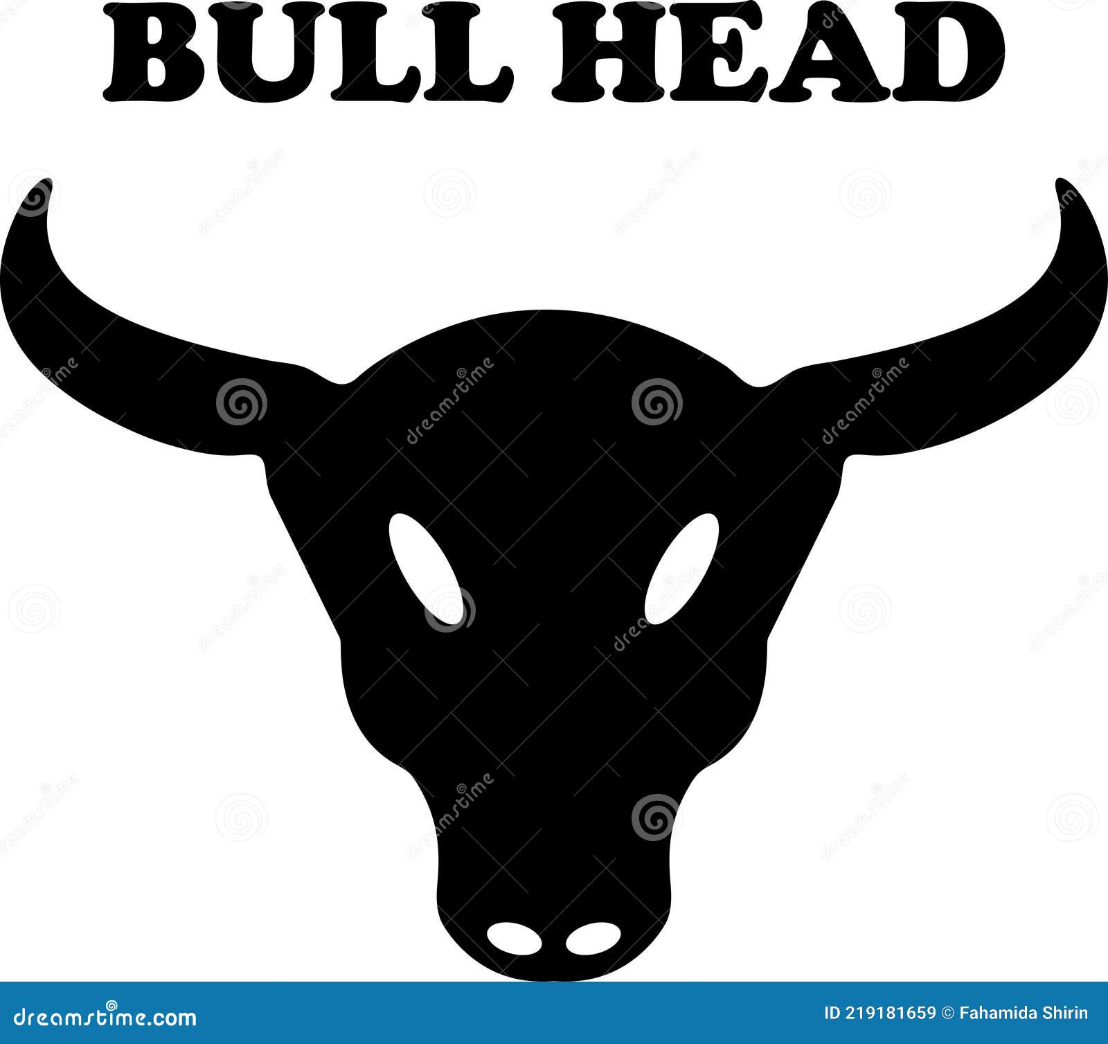 Bull head icon design stock vector. Illustration of mammal - 219181659