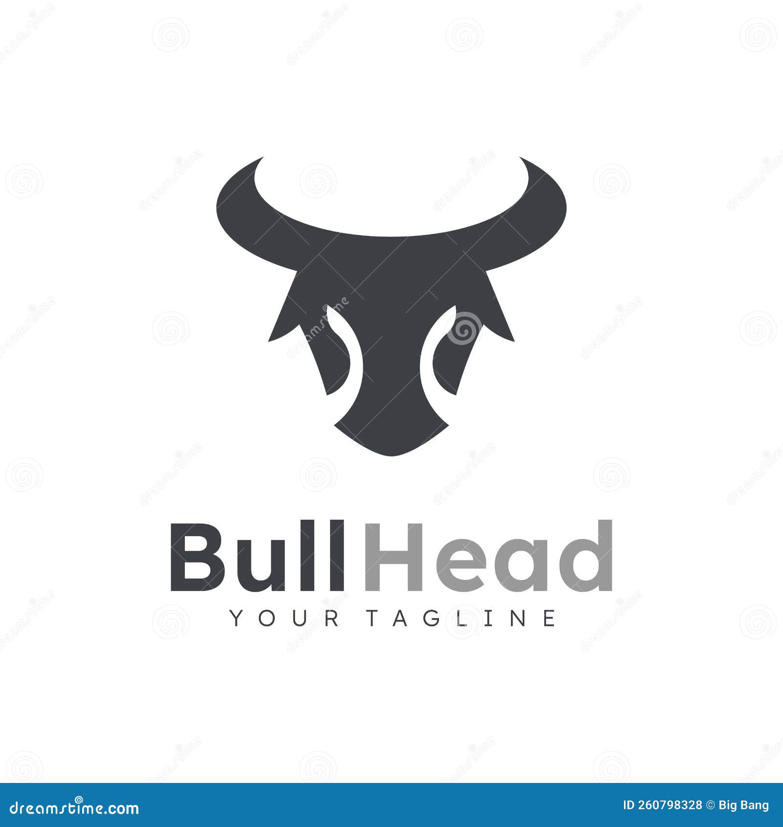Bull Head Logo. Abstract Bull Head with Horns Icon Stock Vector ...