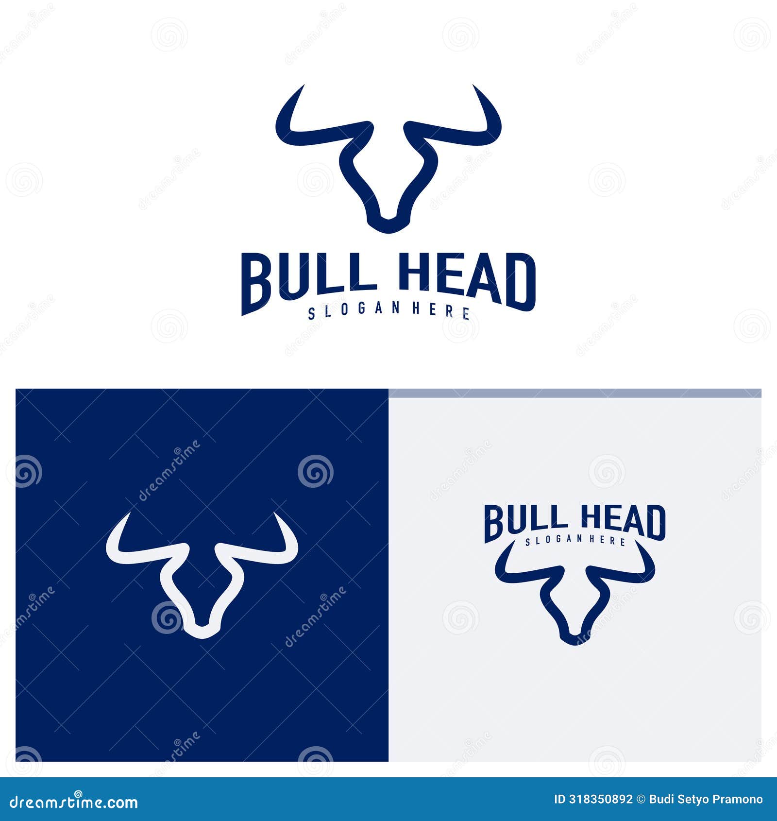 Bull Head Logo Design Vector. Bull Illustration Logo Concept Stock ...