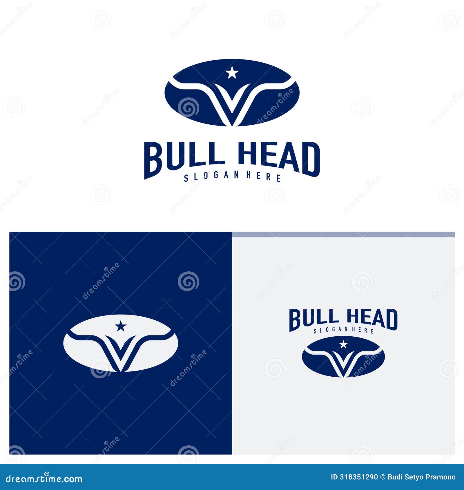 Bull Head Logo Design Vector. Bull Illustration Logo Concept Stock ...