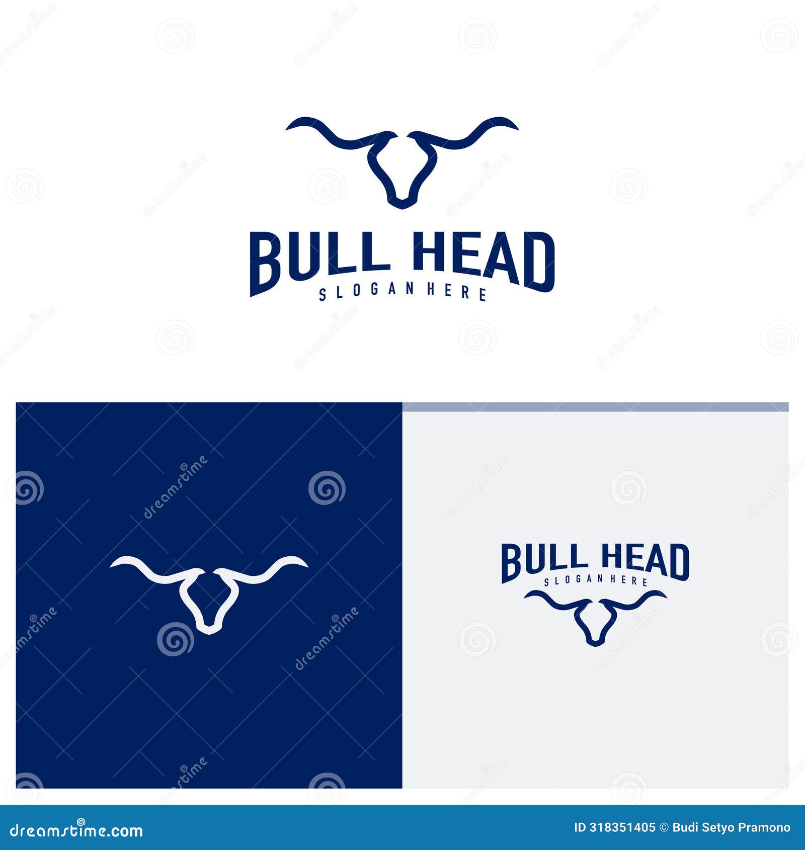 Bull Head Logo Design Vector. Bull Illustration Logo Concept Stock ...