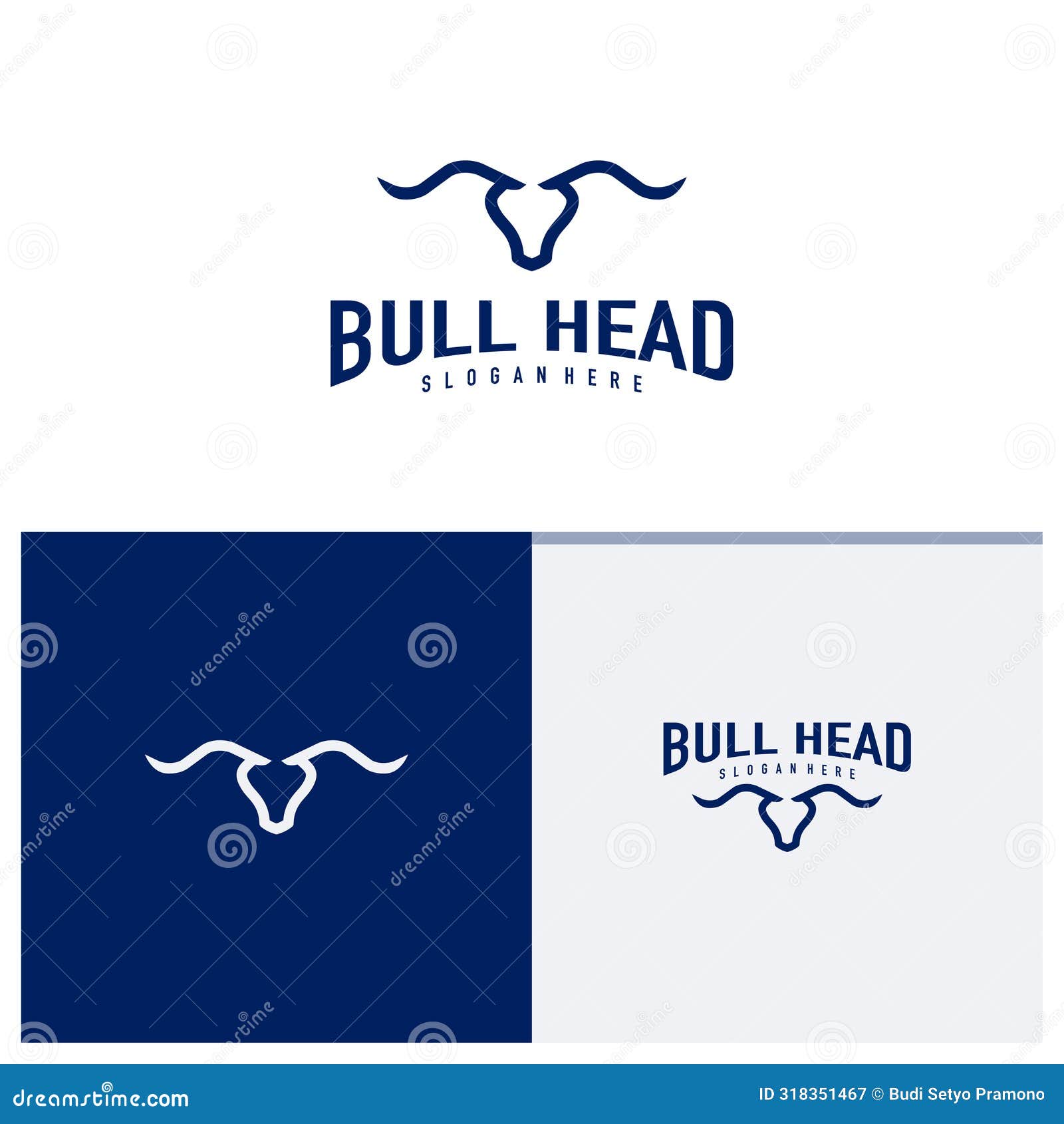 Bull Head Logo Design Vector. Bull Illustration Logo Concept Stock ...
