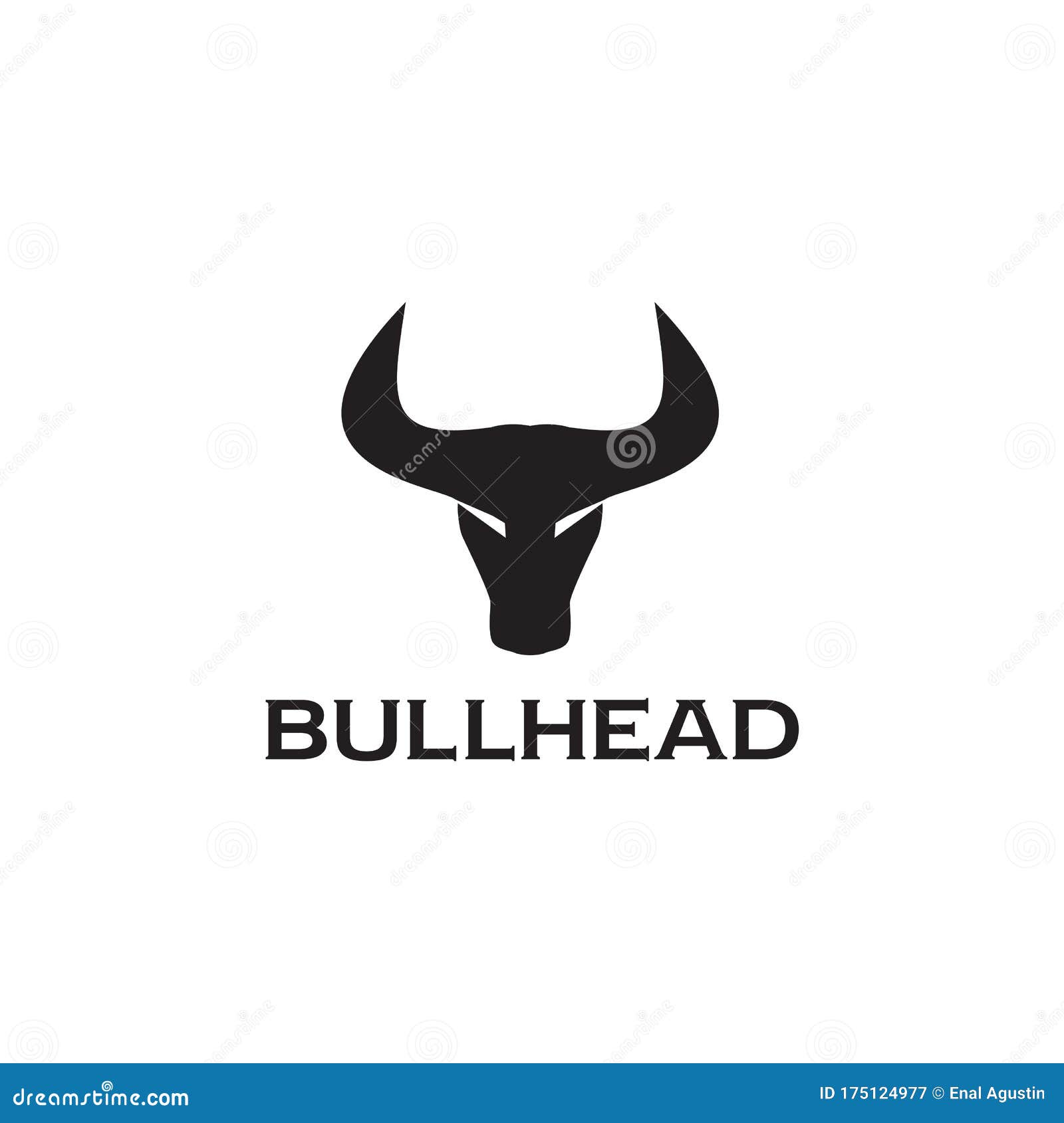 Bull Head Logo Design Vector Template Stock Vector - Illustration of ...