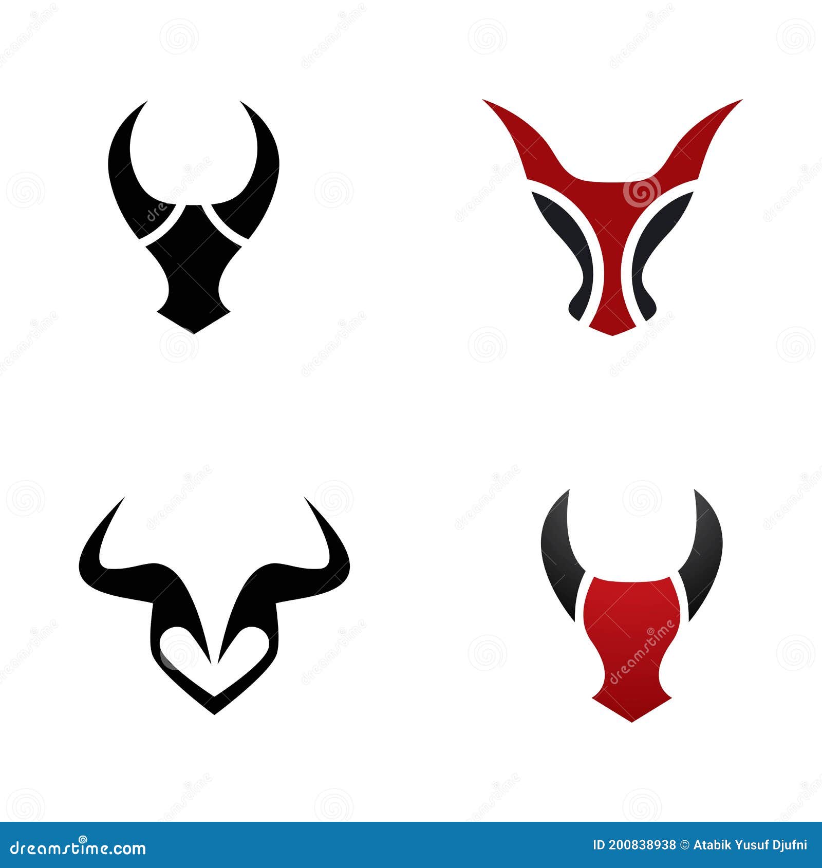 Bull head logo images stock vector. Illustration of silhouette - 200838938