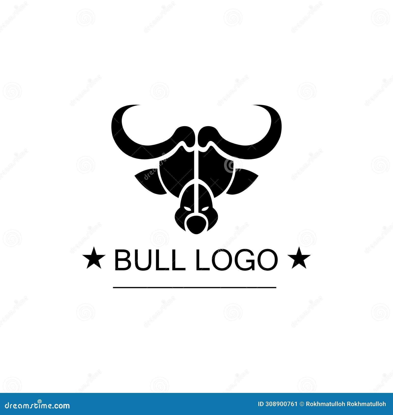 Bull Head Logo Template Illustration Design Vector Stock Vector ...