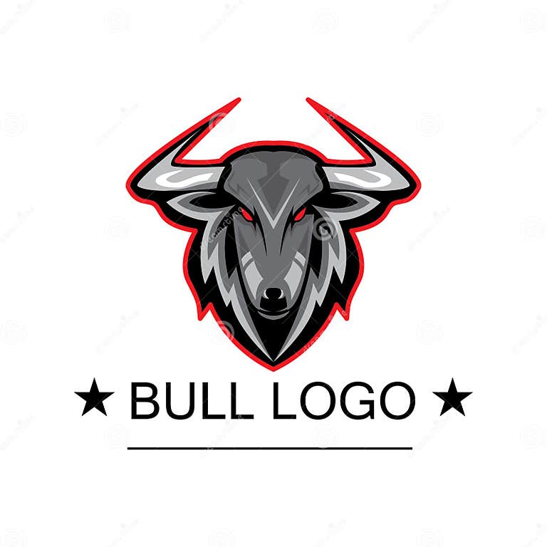 Bull Head Logo Template Illustration Design Vector Stock Vector ...