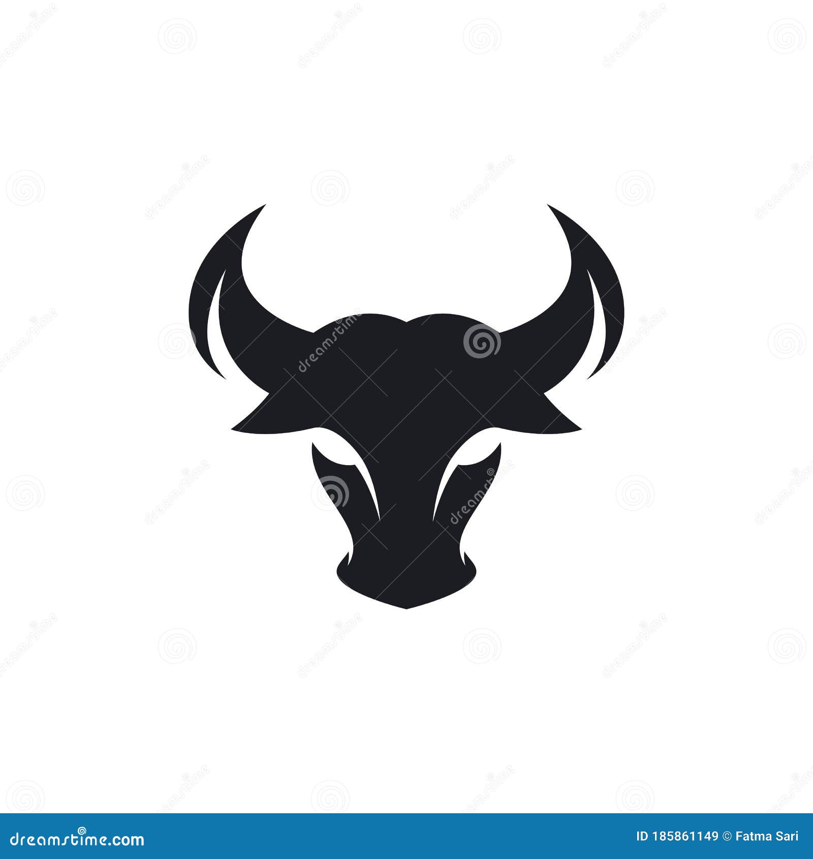Bull head logo vector icon stock vector. Illustration of bullfight ...