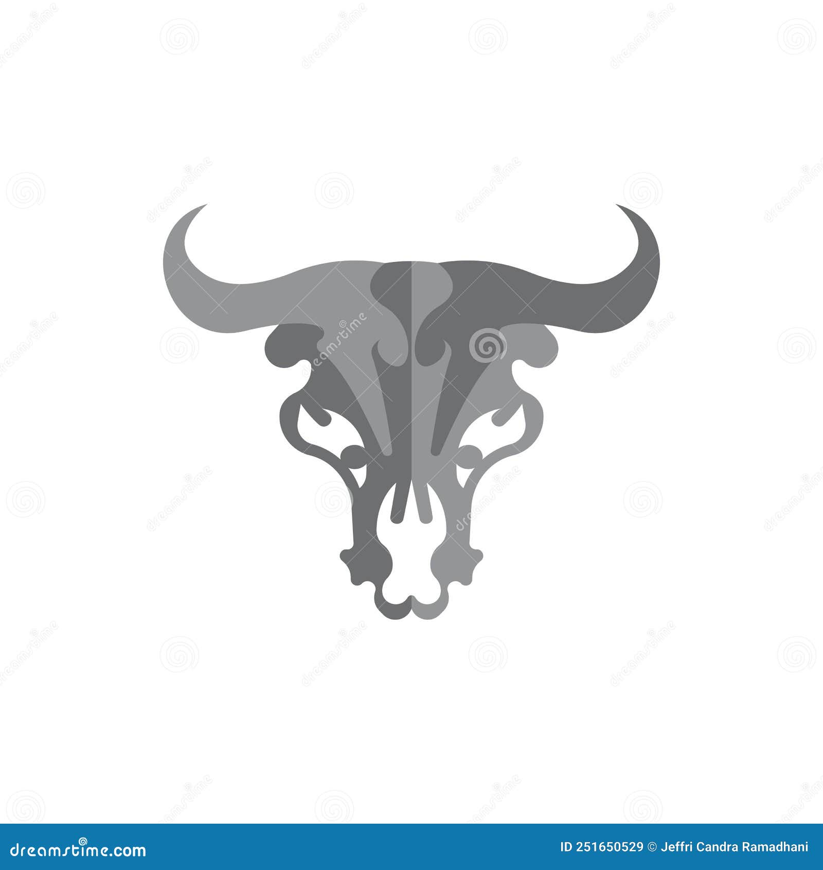Bull head logo vector icon stock vector. Illustration of danger - 251650529
