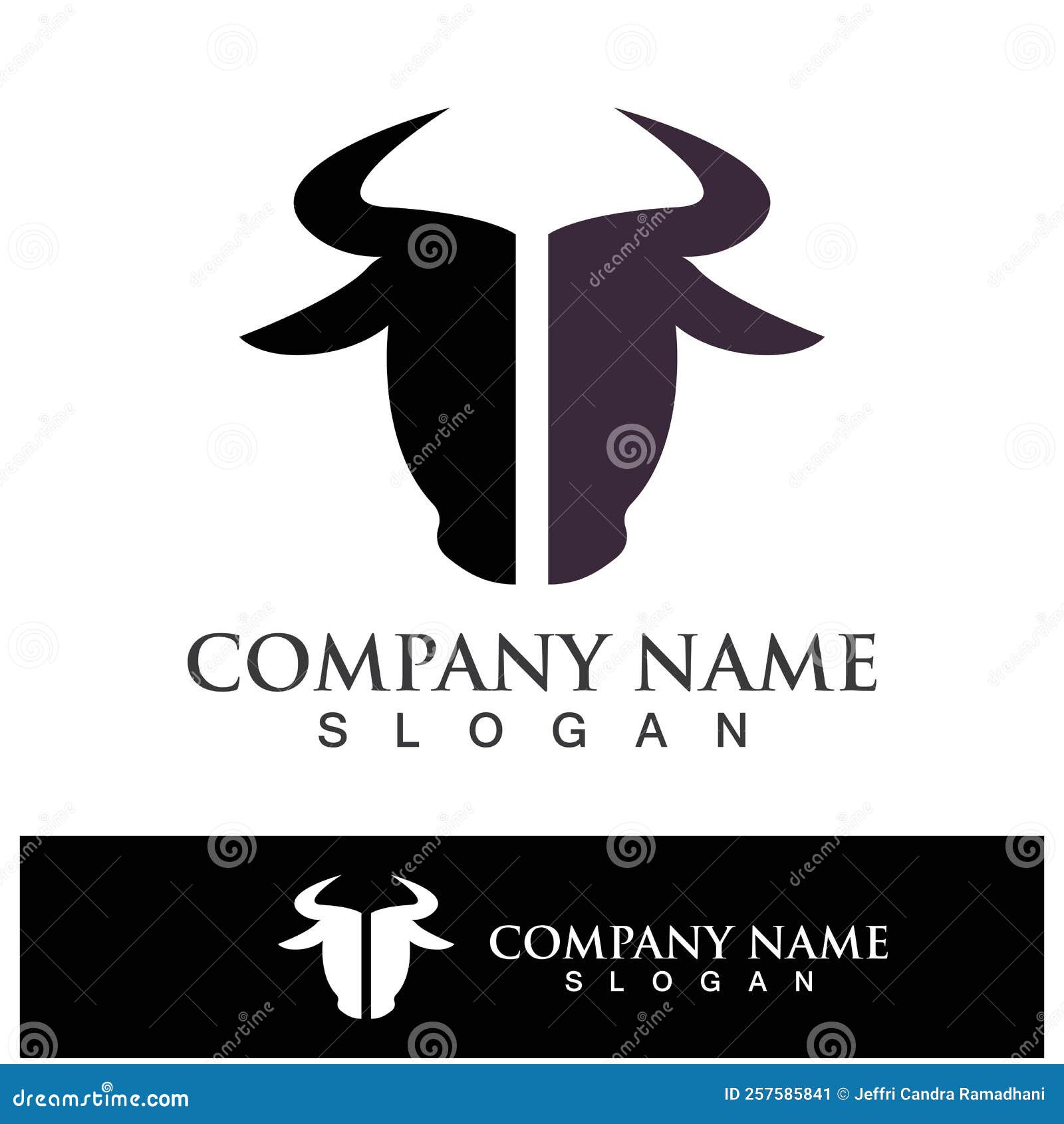Bull head logo vector icon stock vector. Illustration of force - 257585841