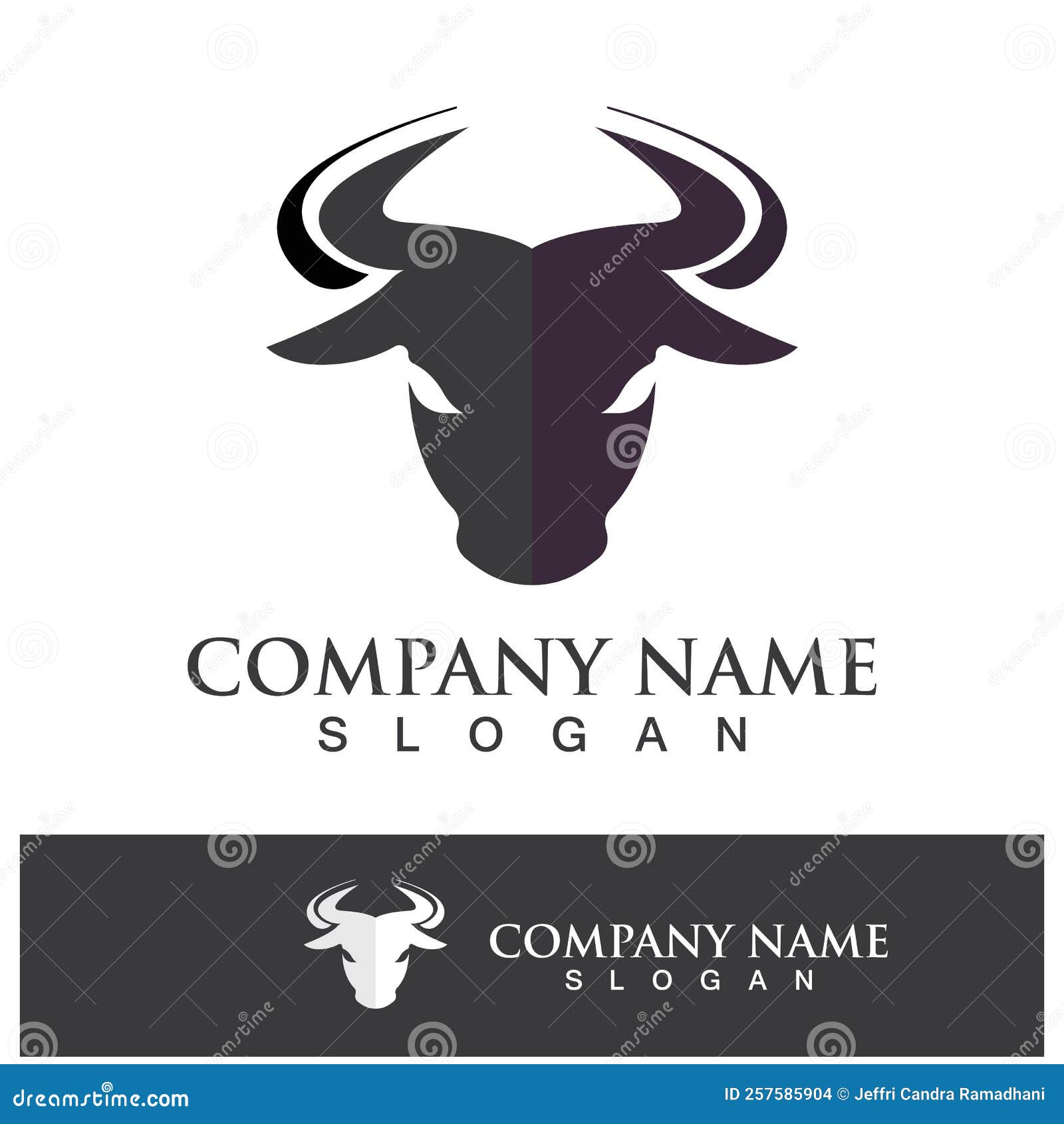 Bull head logo vector icon stock vector. Illustration of strong - 257585904