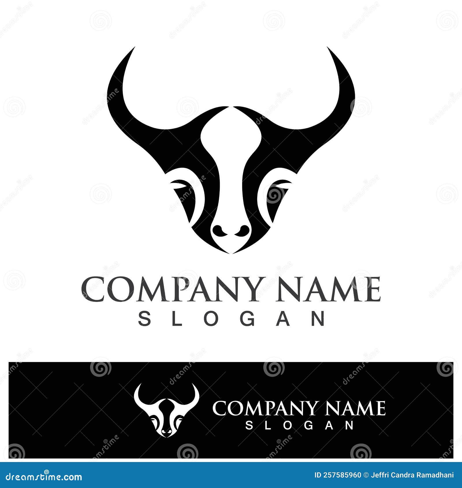 Bull head logo vector icon stock vector. Illustration of mascot - 257585960