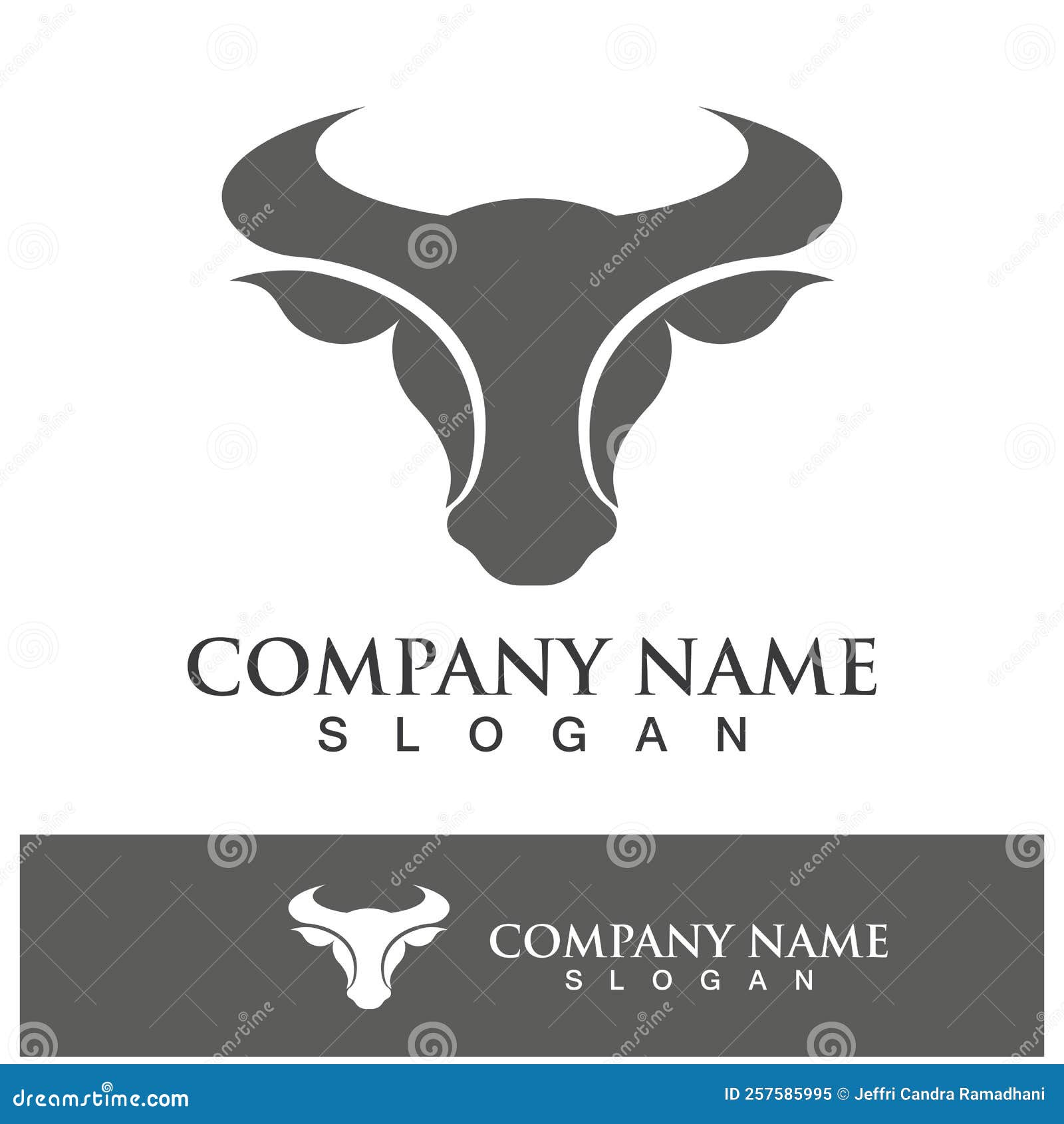 Bull head logo vector icon stock vector. Illustration of silhouette ...