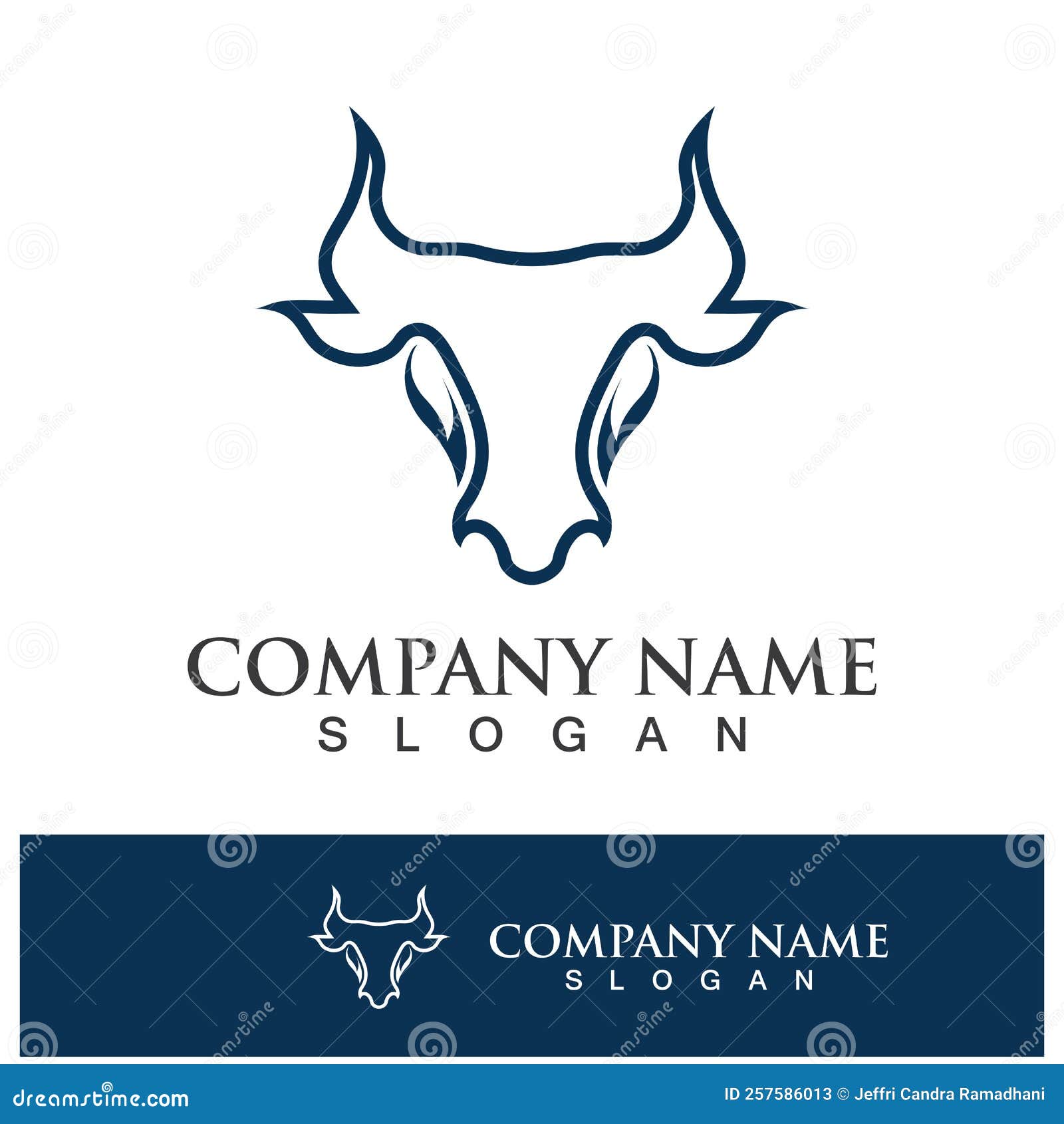 Bull head logo vector icon stock vector. Illustration of mascot - 257586013