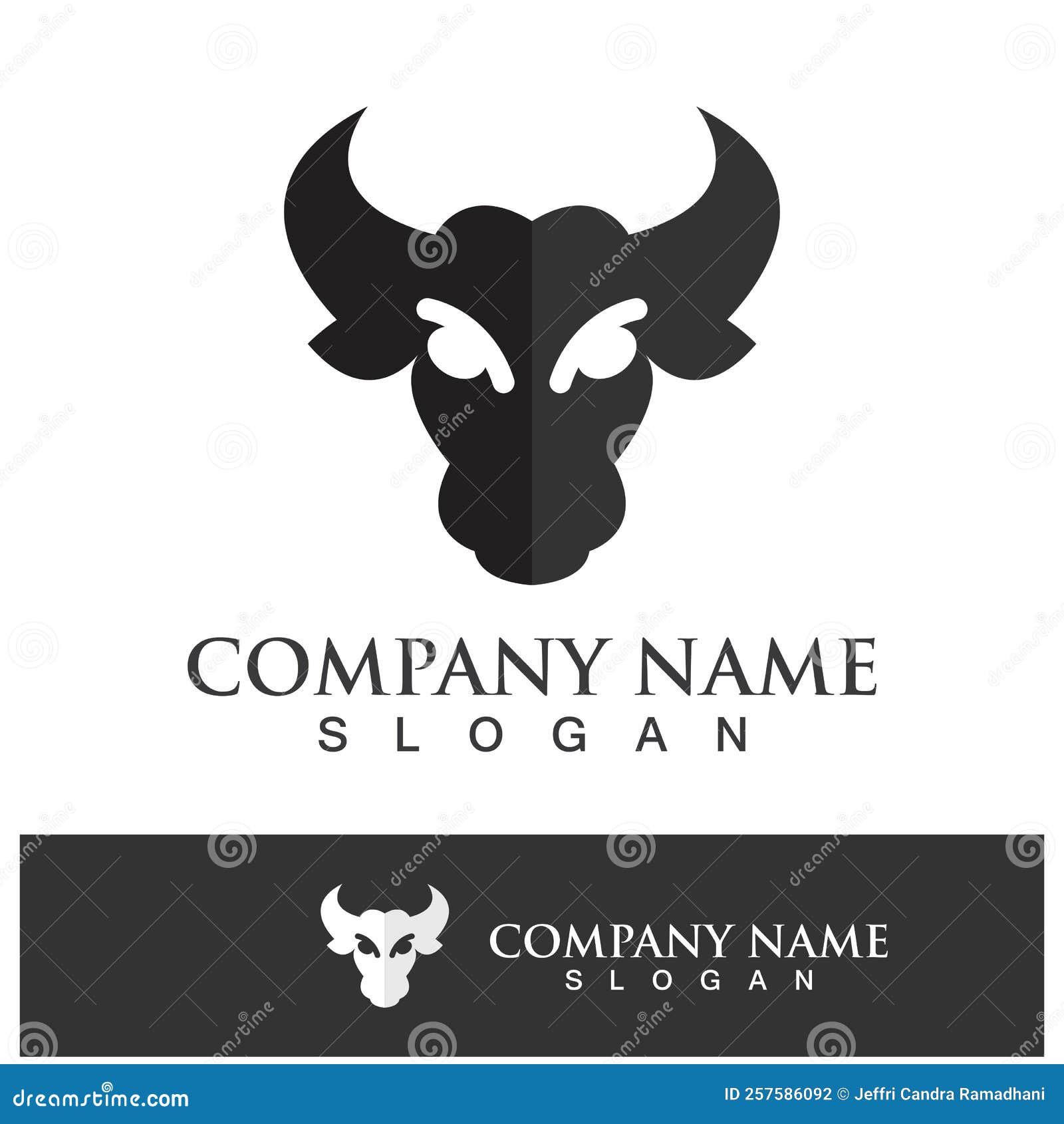 Bull head logo vector icon stock vector. Illustration of buffalo ...