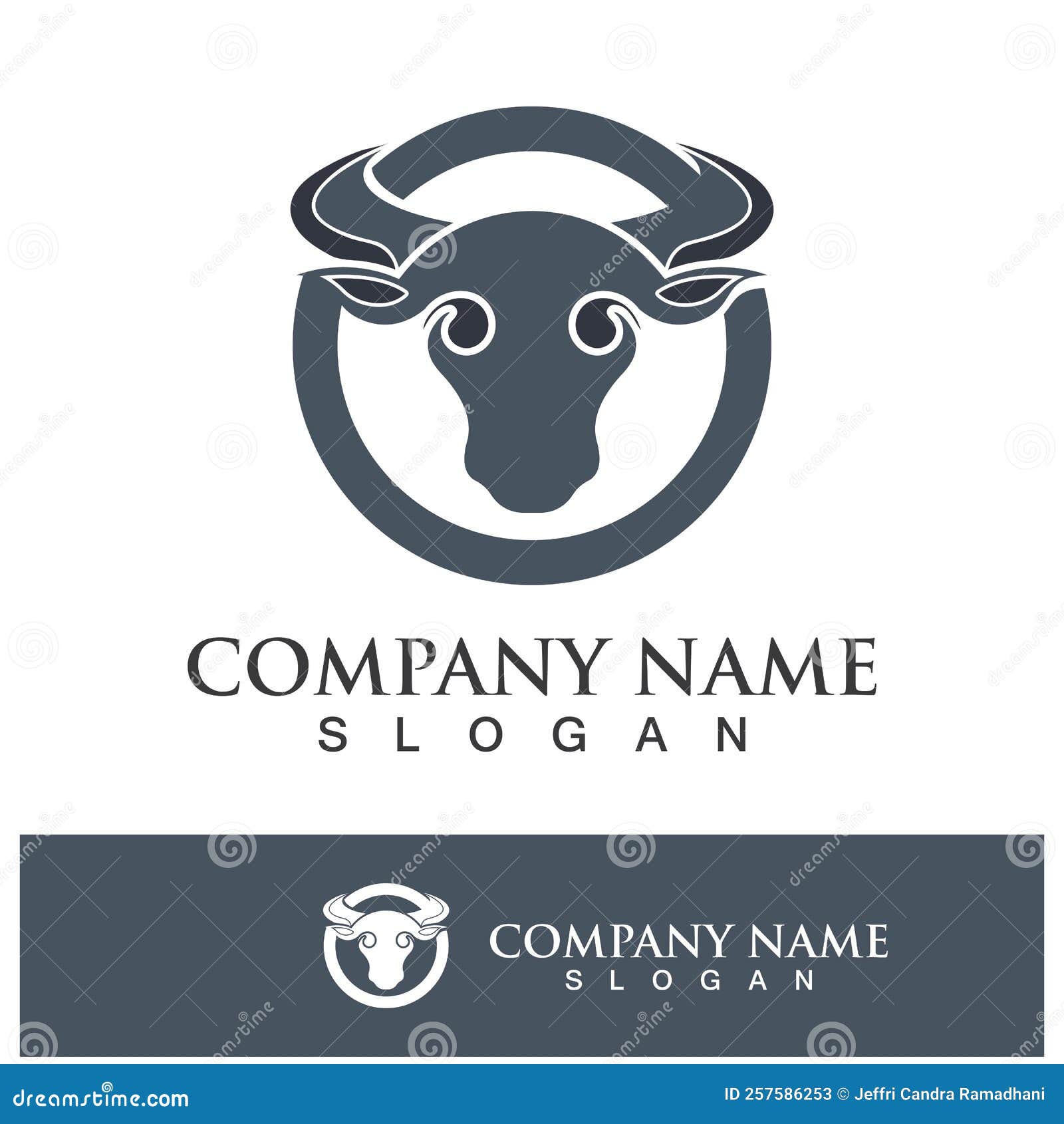 Bull head logo vector icon stock vector. Illustration of design - 257586253