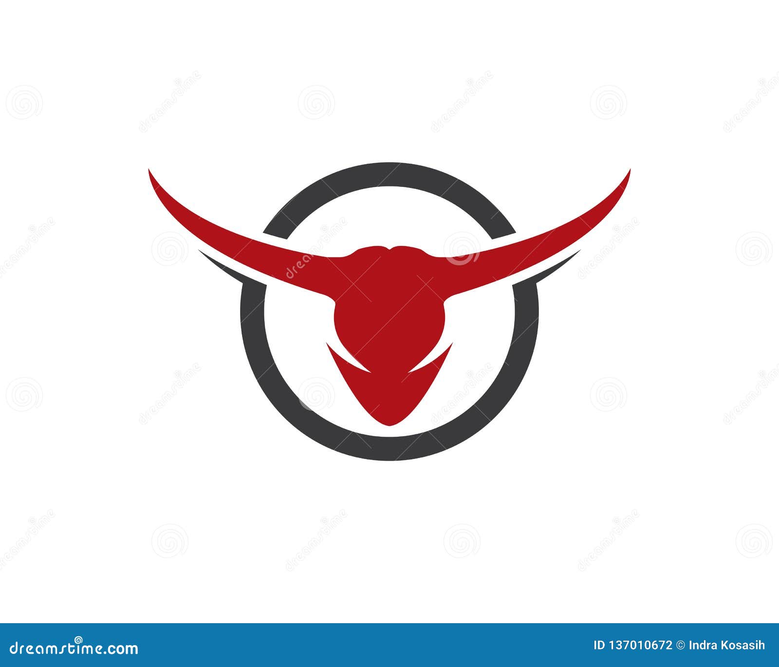 Bull head logo vector stock vector. Illustration of animal - 137010672