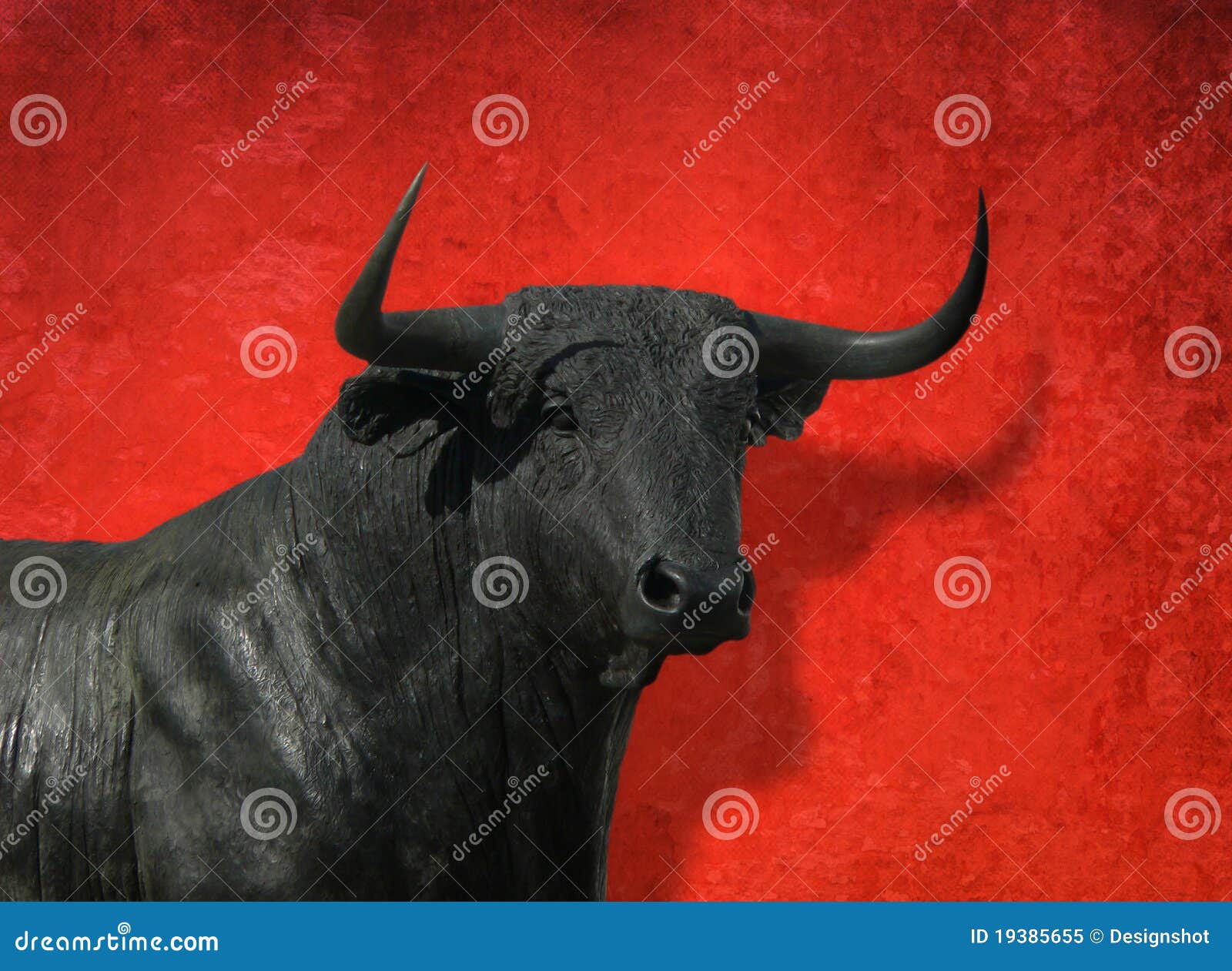 Bull Head With Red Background Royalty-Free Stock Photo | CartoonDealer ...