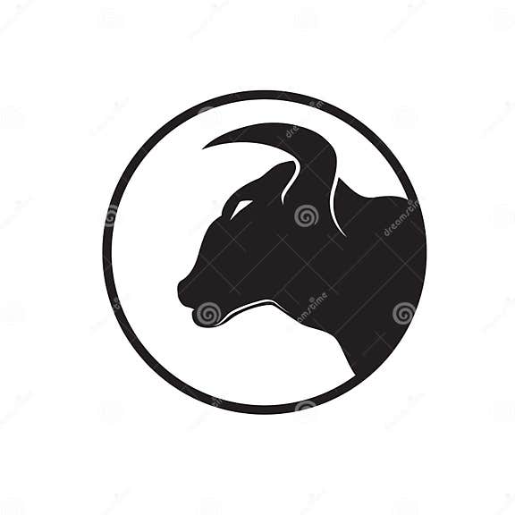 Bull head symbol stock vector. Illustration of bull, isolated - 43266779