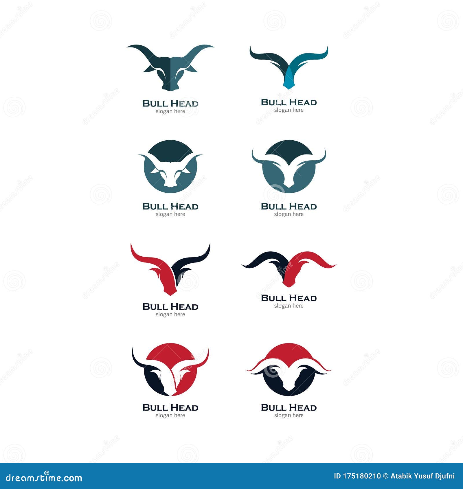 Bull head vector icon stock vector. Illustration of symbol - 175180210