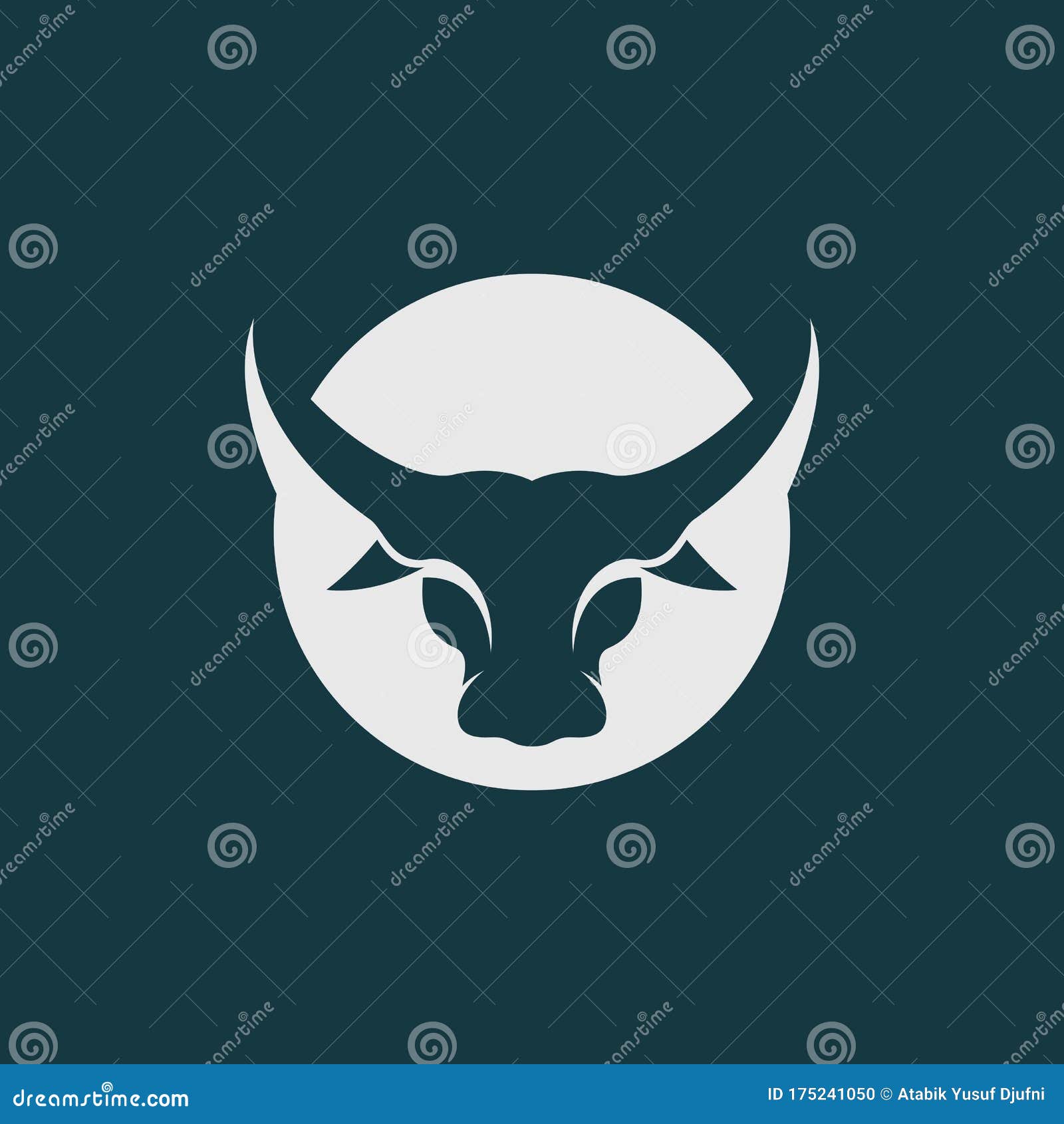 Bull head vector icon stock vector. Illustration of spain - 175241050