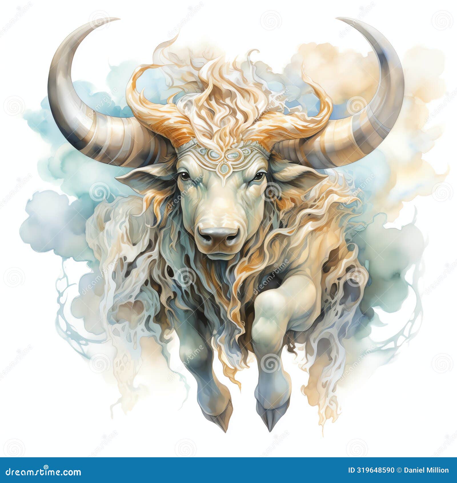 Bull of Heaven Associated with the Goddess Ishtar Illustration Stock ...