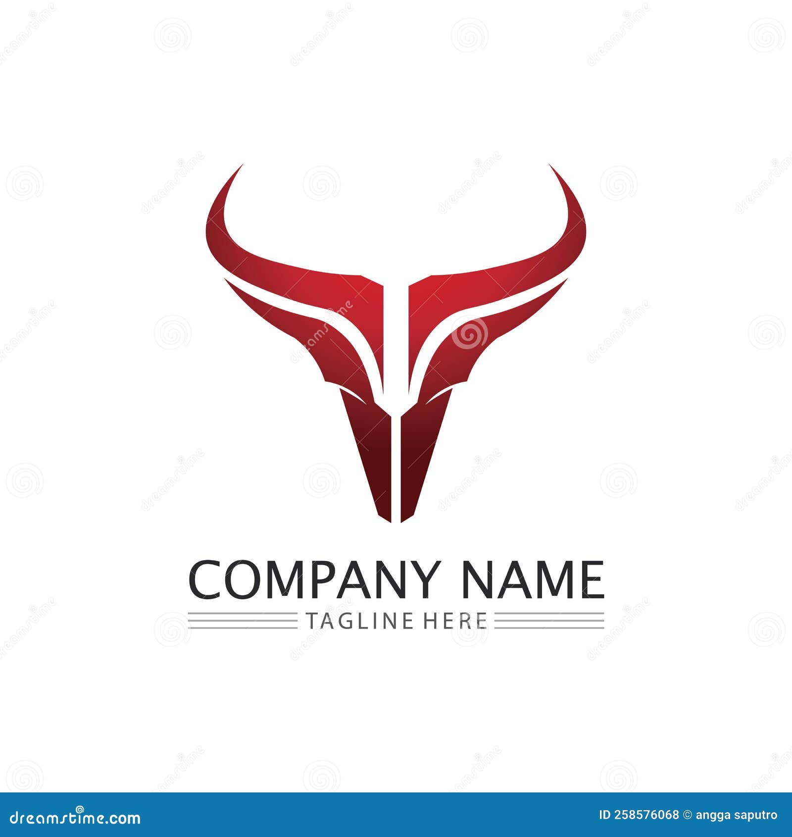 Bull Horn Logo and Symbol Template Icons App Stock Illustration ...