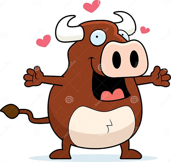 Bull Hug stock vector. Illustration of animal, affection - 13191075