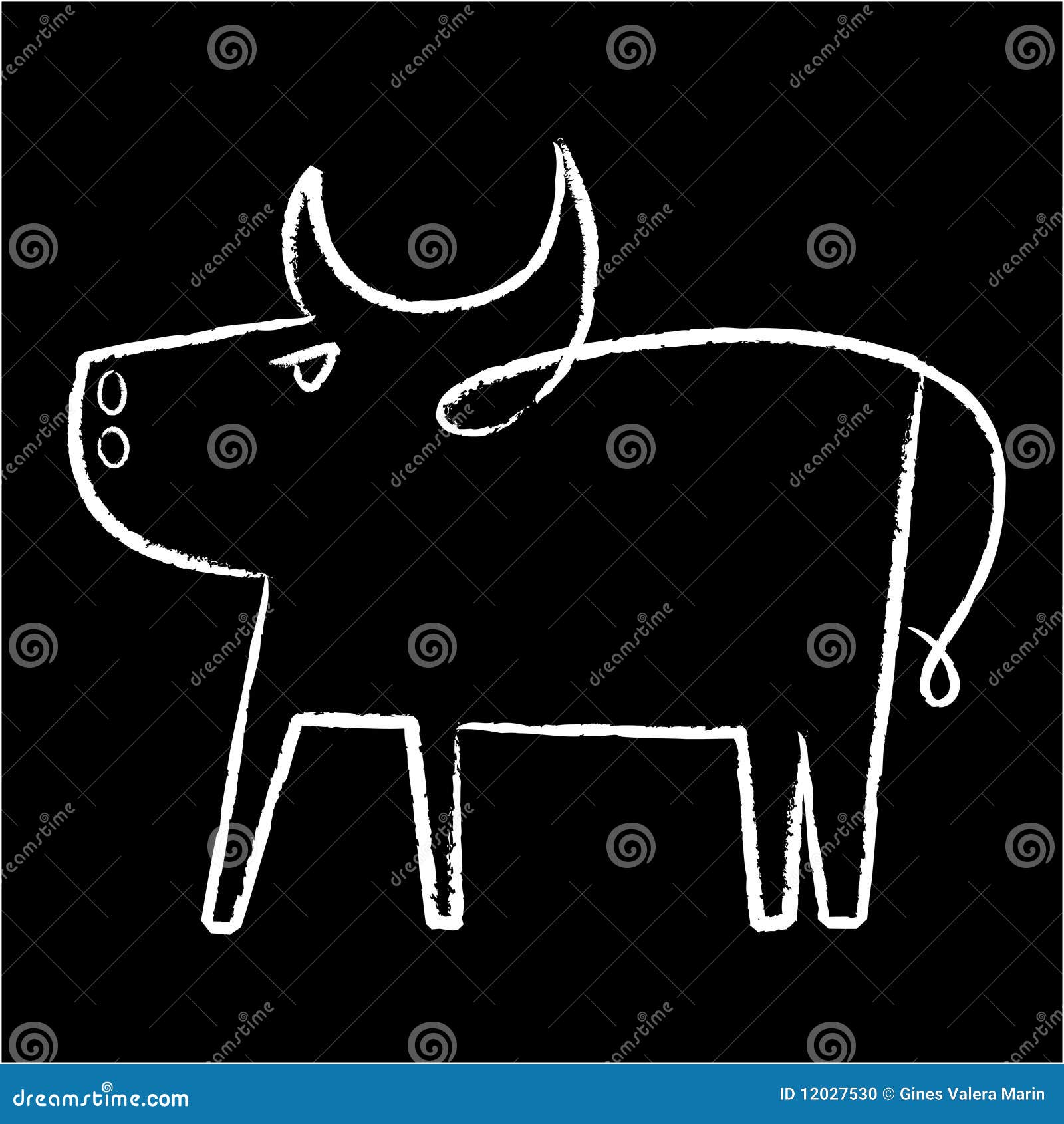 Bull icon stock vector. Illustration of simple, cattle - 12027530