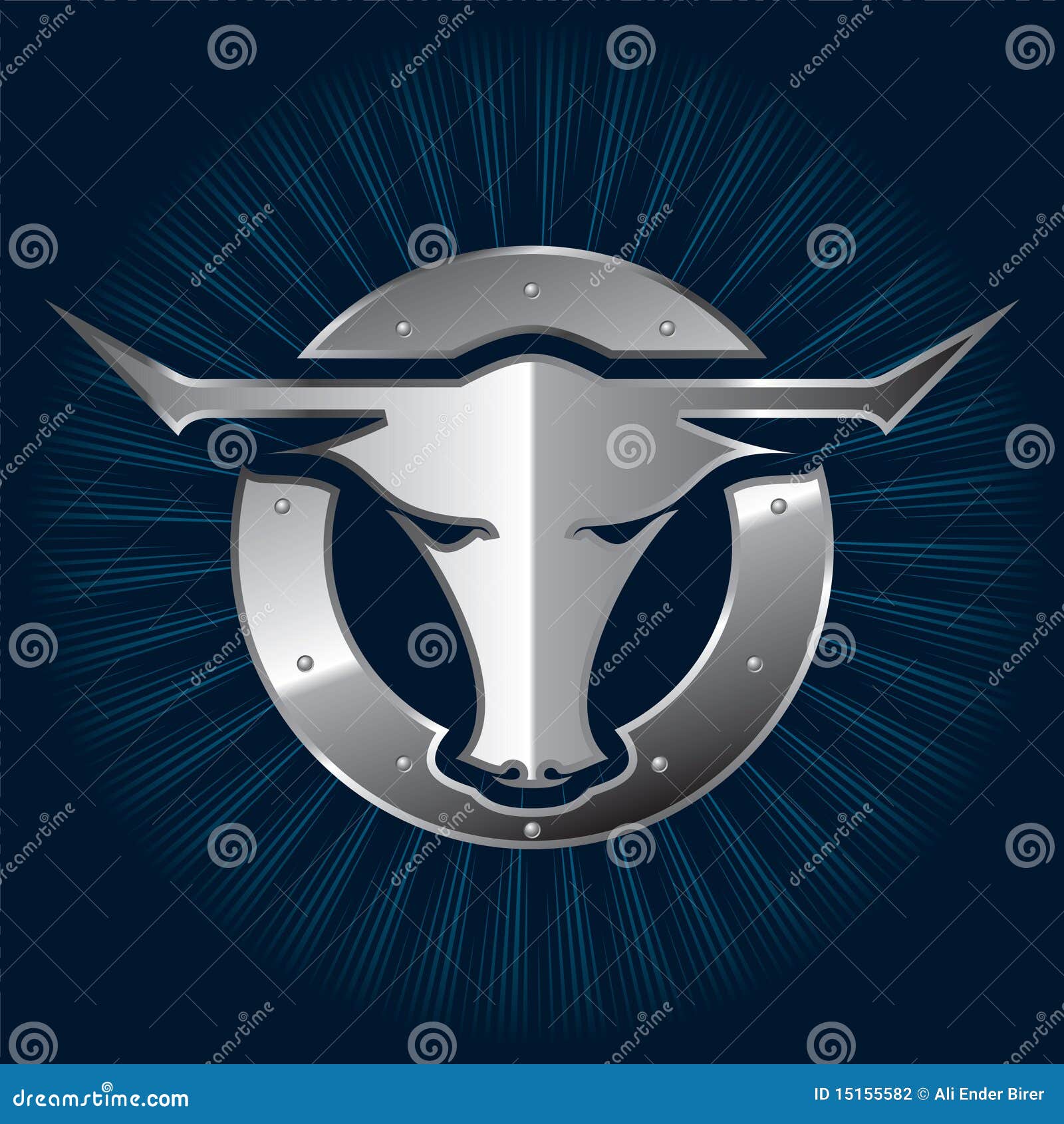 Bull icon stock vector. Illustration of horns, bison - 15155582