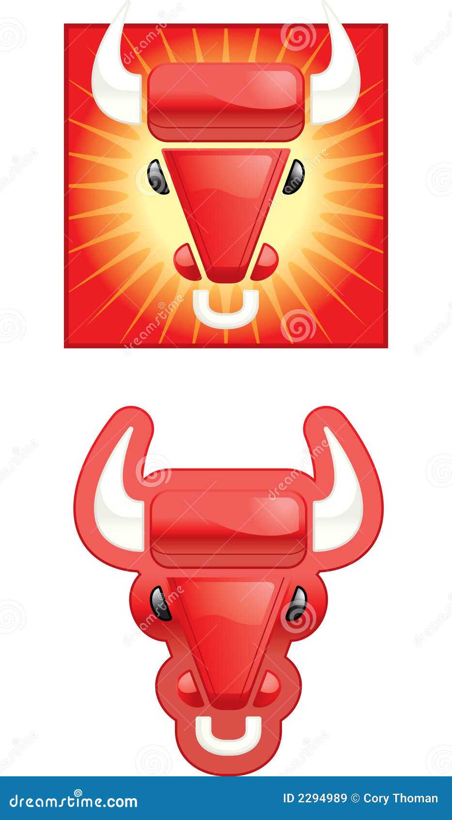 Bull Icon stock vector. Illustration of graphic, cartoon - 2294989