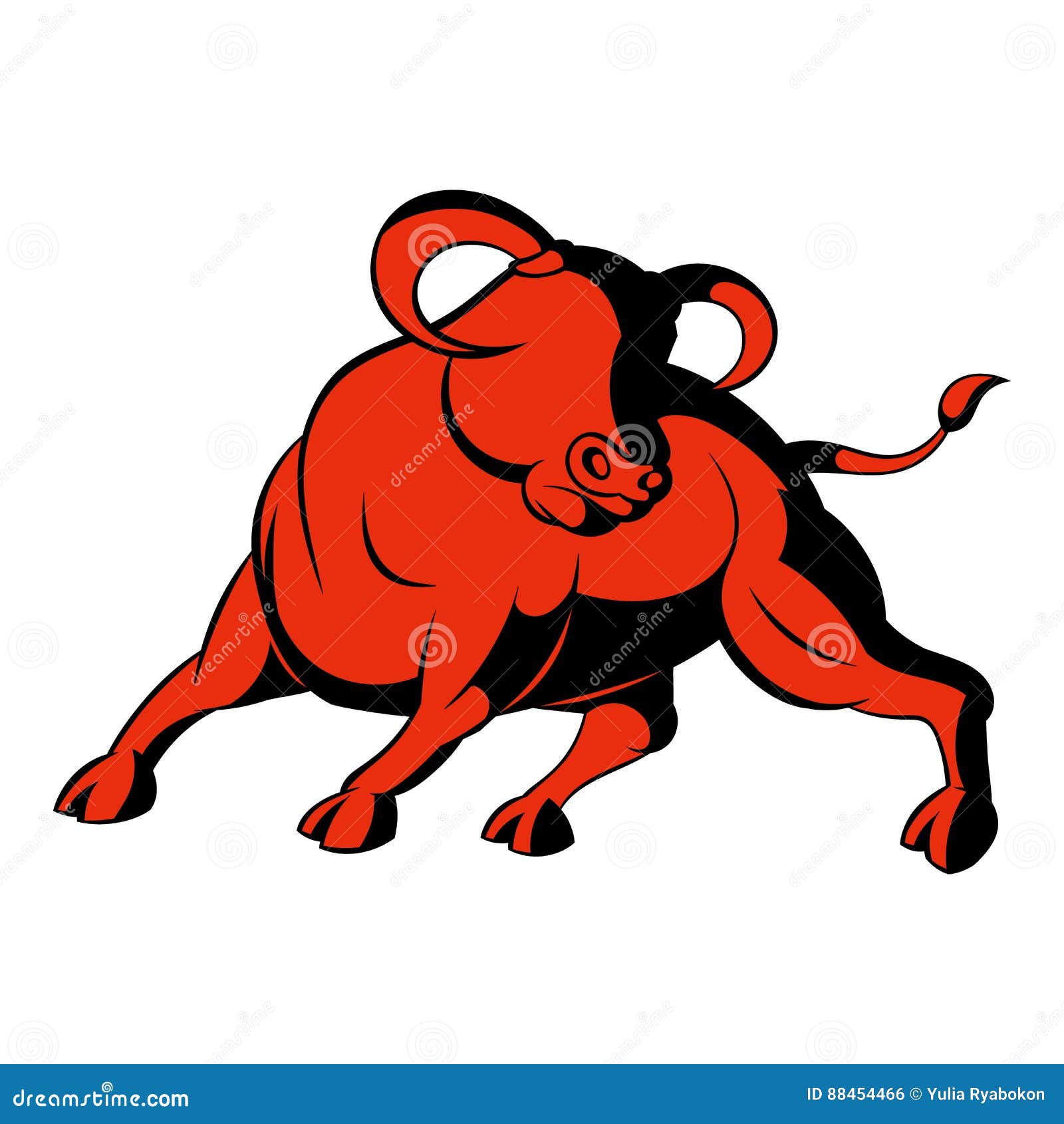 Bull icon cartoon stock vector. Illustration of shape - 88454466