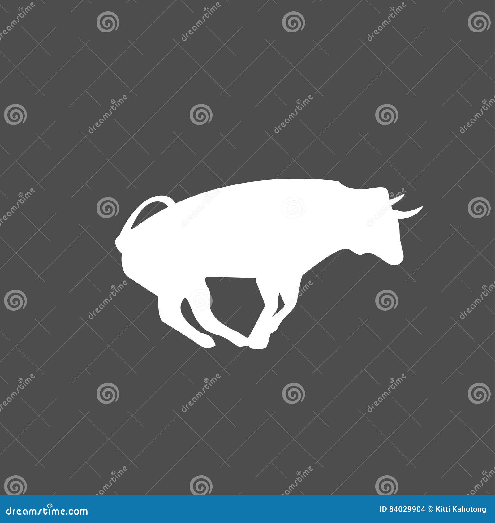 Bull icon - illustration stock vector. Illustration of icons - 84029904