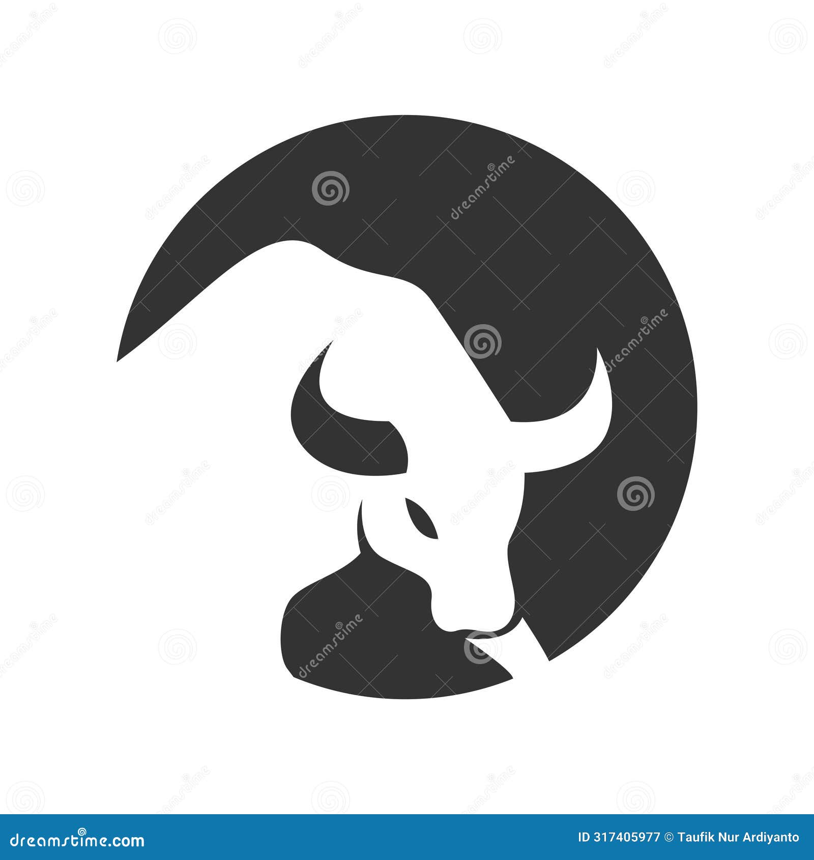 Bull icon logo design stock vector. Illustration of strong - 317405977