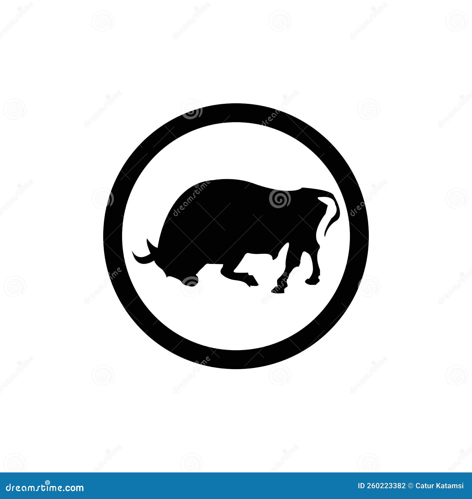 Bull icon logo vector stock illustration. Illustration of taurus ...