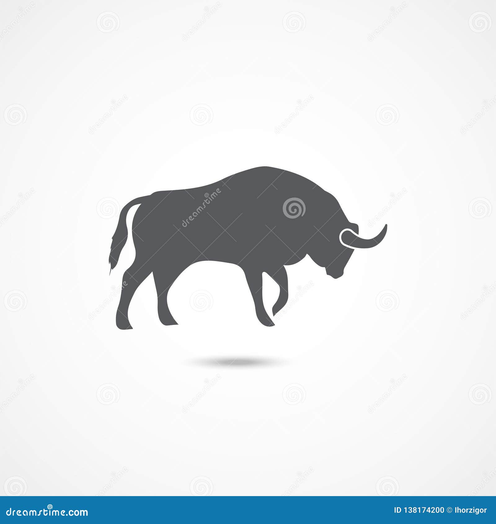 Bull Icon Neon Colors Logo Design, Isolated On The White Background ...
