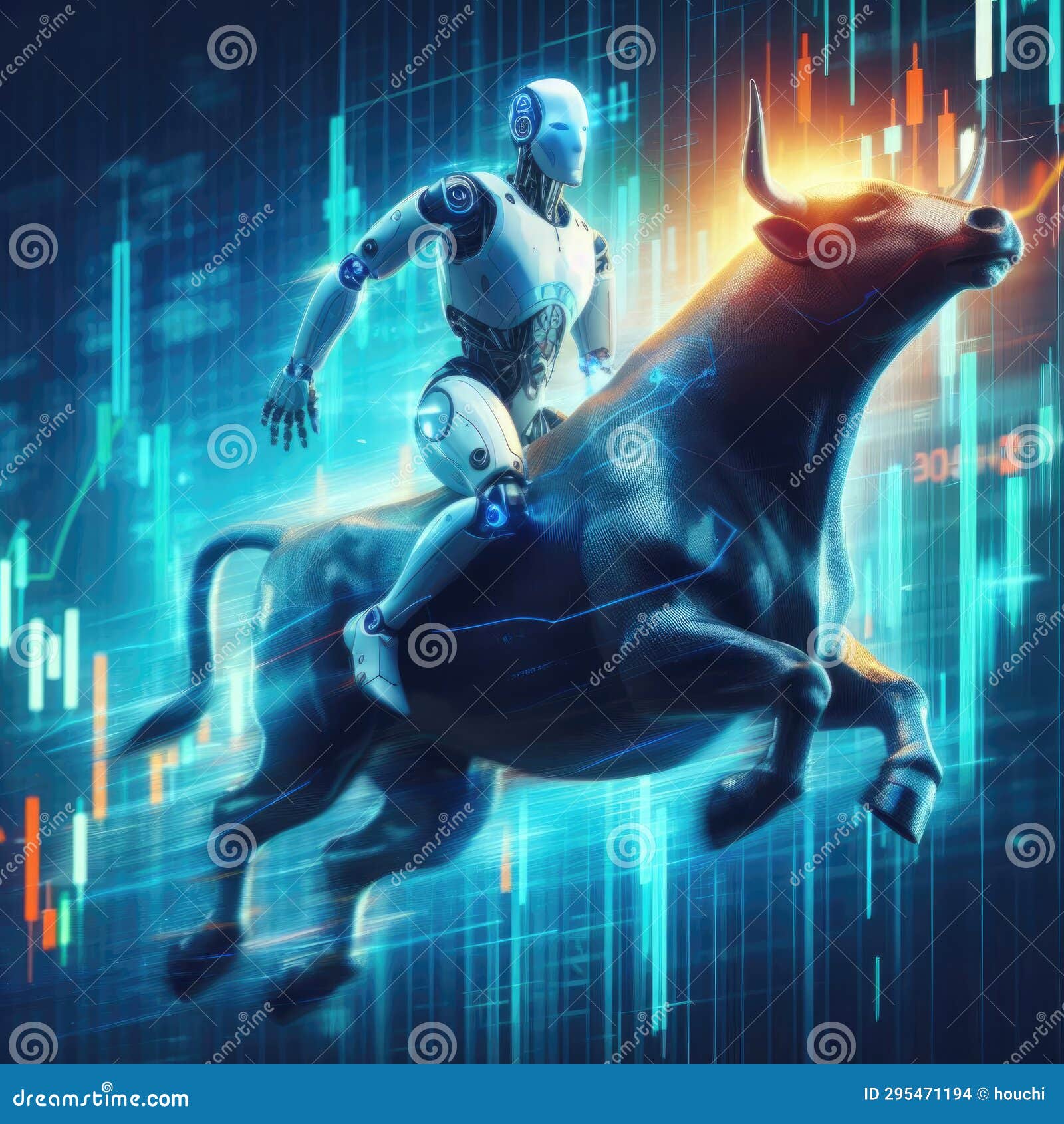 Bull Illustration. Algorithmic Trading Strategies - AI at the Helm. AI ... Bull Illustration. Algorithmic Trading Strategies - AI at the Helm. AI ...