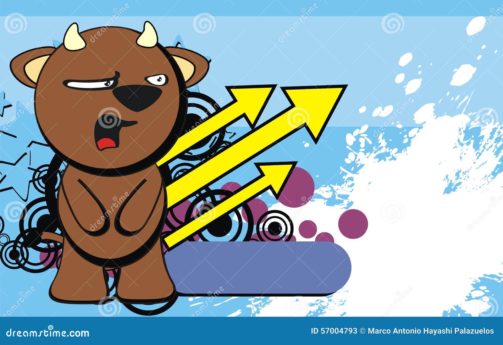 Bull Kid Emotion Cartoon Background 3 Stock Vector - Illustration of ...