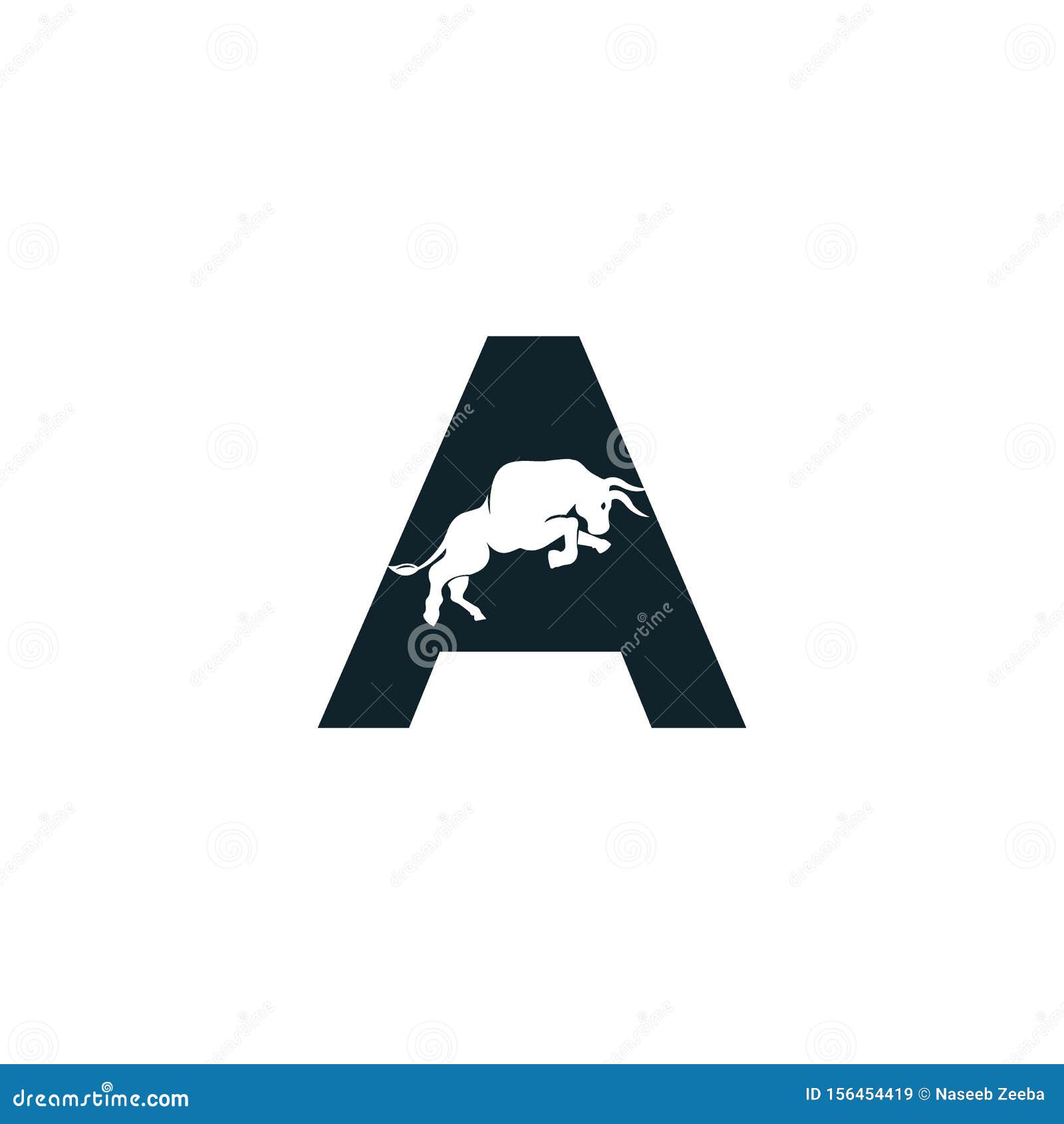 Bull Letter a Vector Logo Design. Stock Vector - Illustration of ...