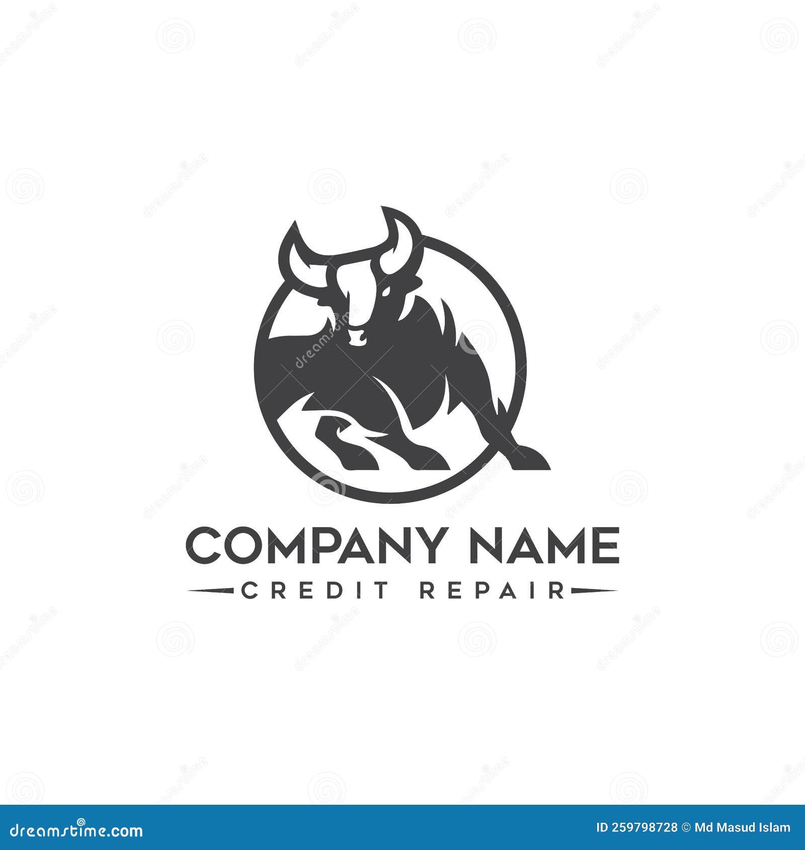 Bull logo design stock vector. Illustration of aggressive - 259798728