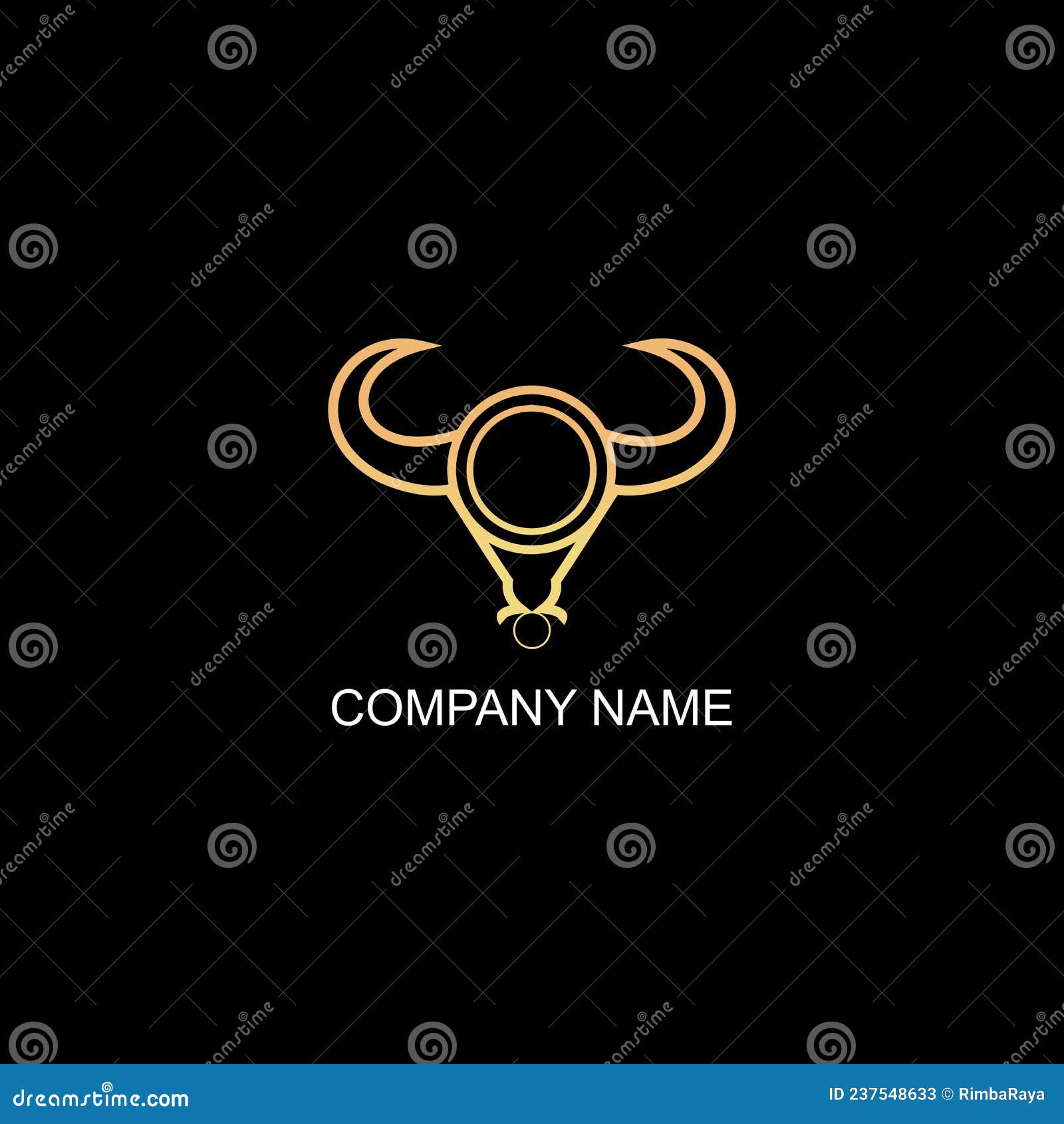 BULL Logo Template, Simple Bull Logo, Bull Circle Vector Stock ...