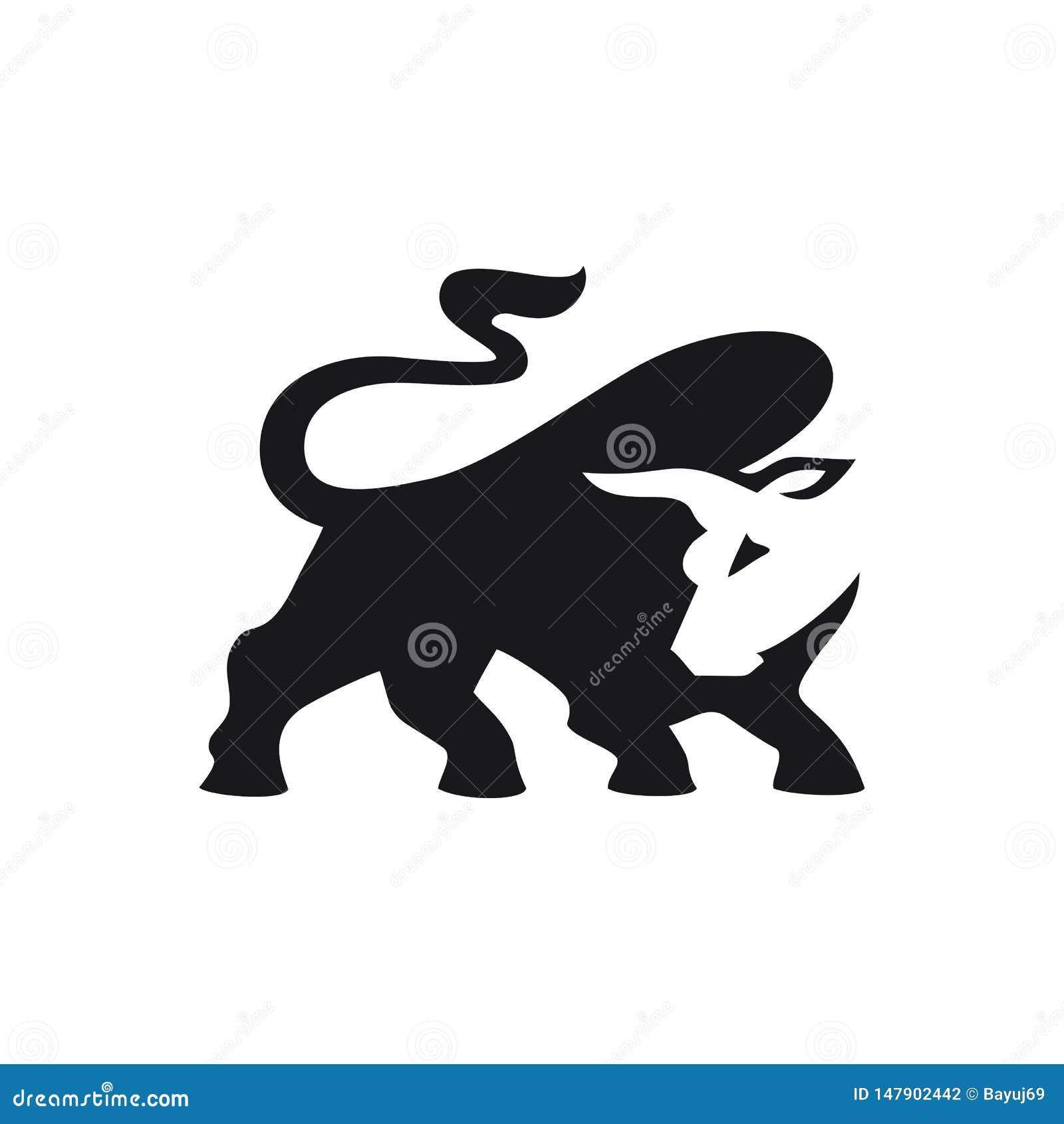 Bull Logo Ideas Design Vector Illustration Stock Vector - Illustration ...