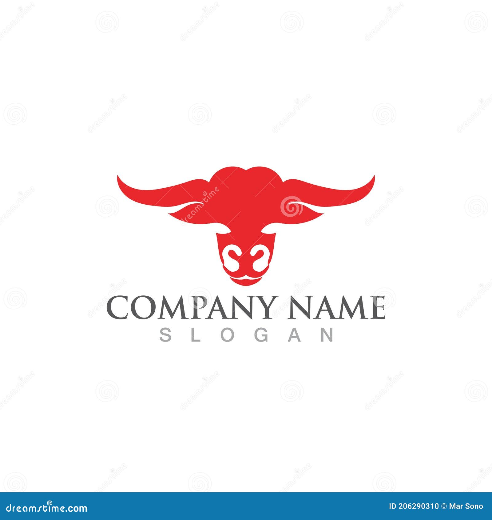 Bull Logo and Symbol Vector Stock Vector - Illustration of power ...