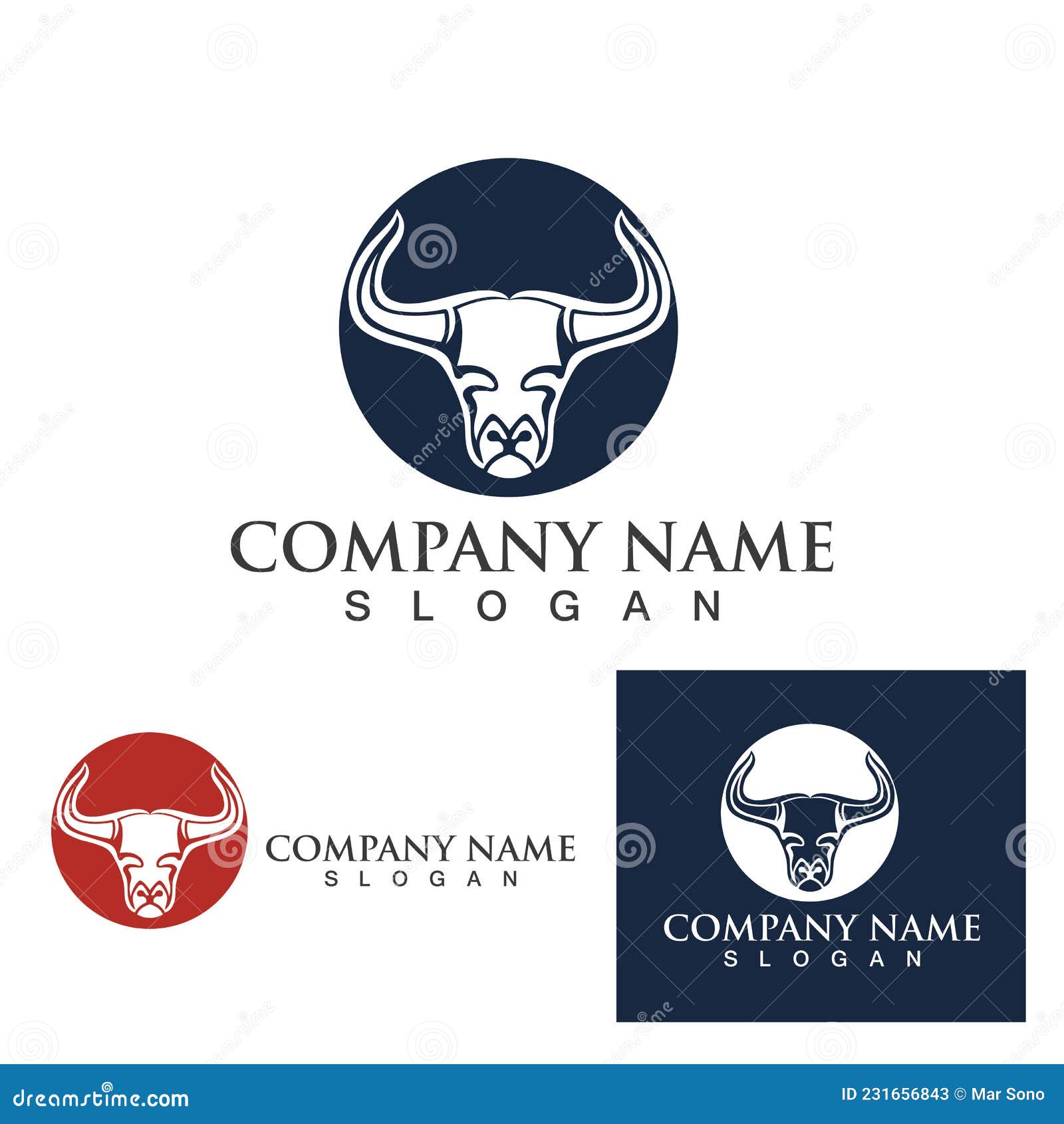 Bull Logo and Symbol Vector Stock Vector - Illustration of graphic ...