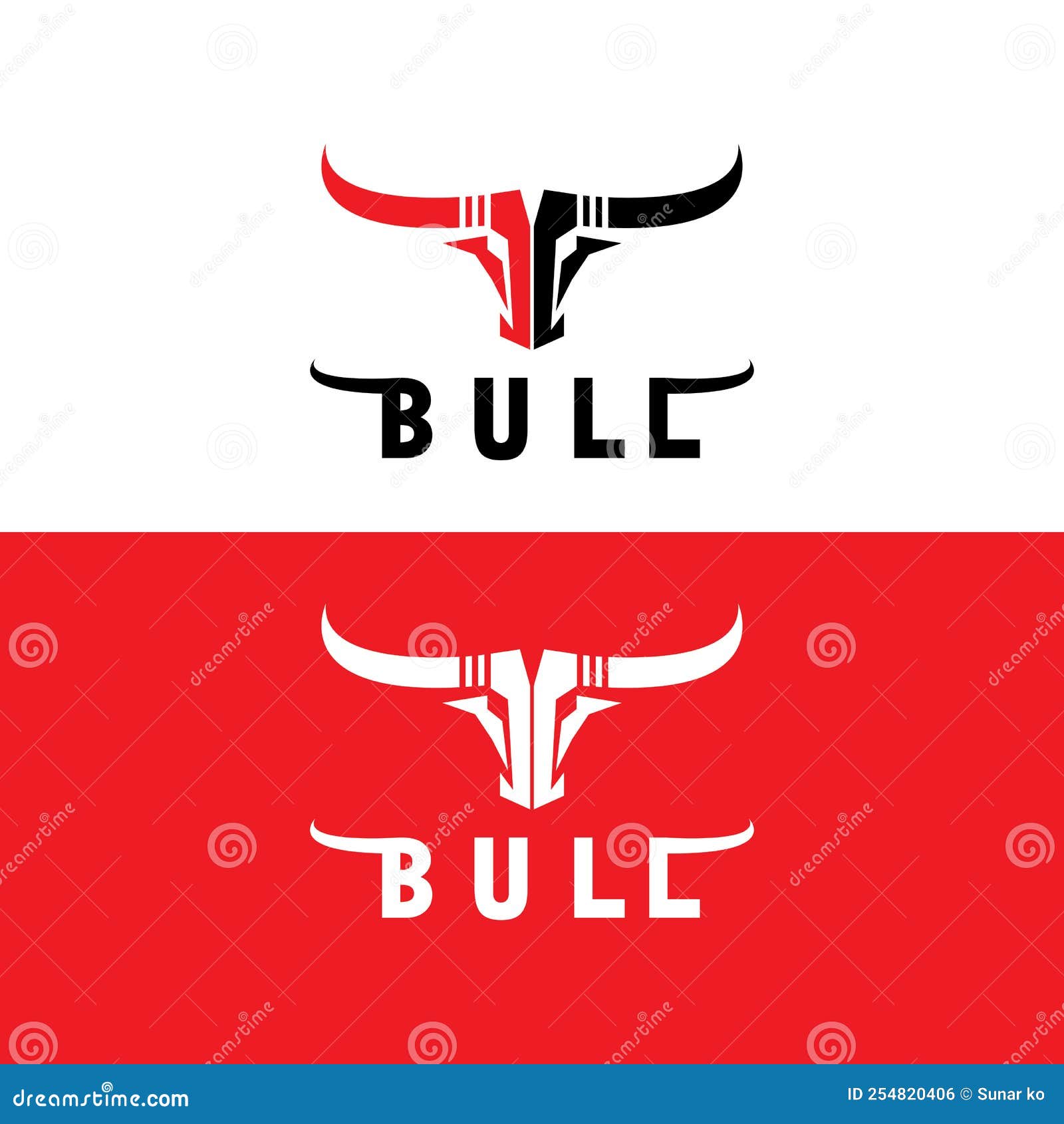 Bull Logo and Symbols Vector Template Icons App Stock Vector ...