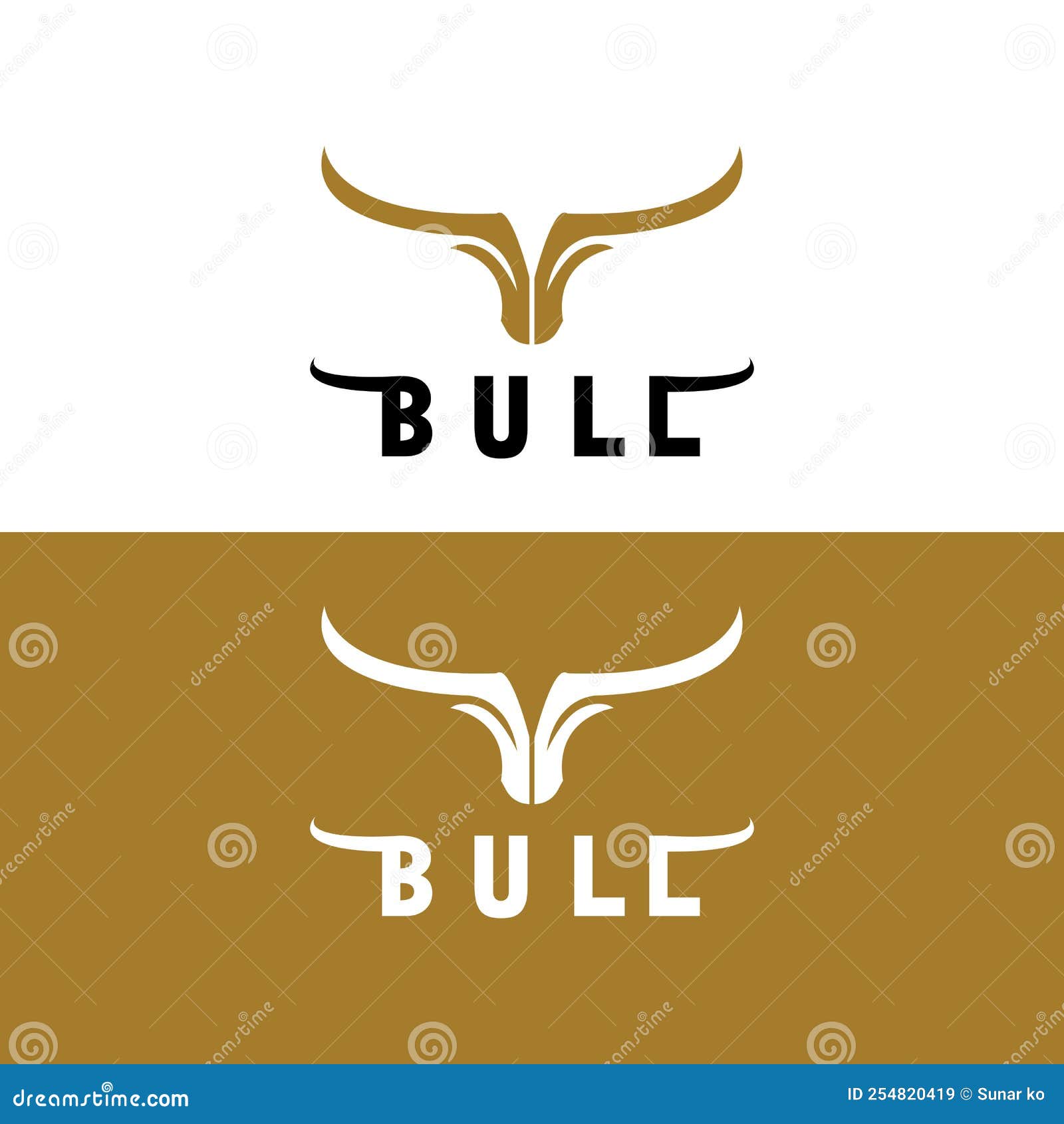 Bull Logo and Symbols Vector Template Icons App Stock Vector ...
