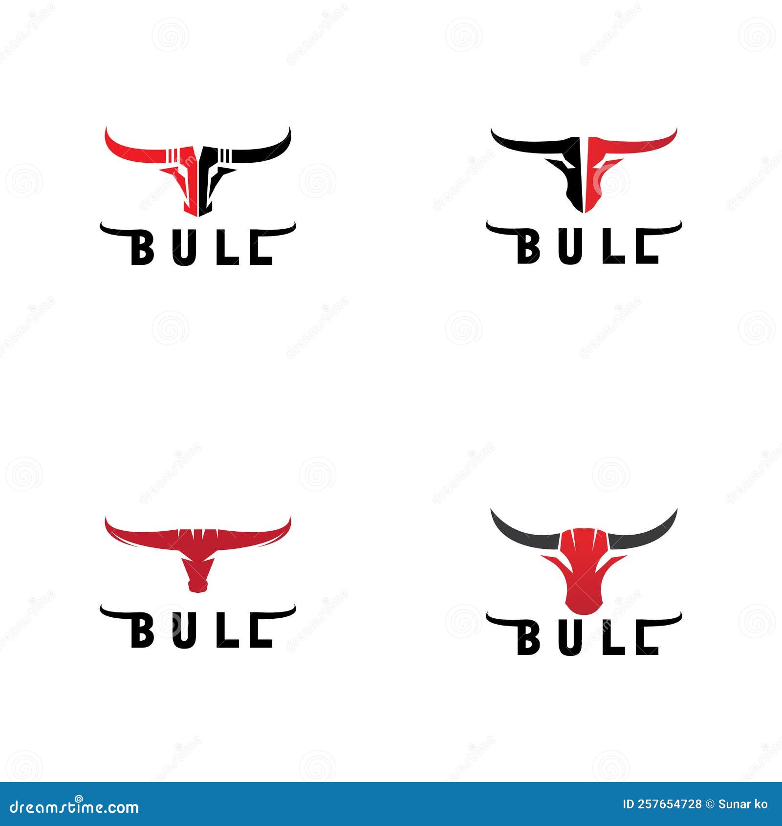 Bull Logo and Symbols Vector Template Icons App Stock Illustration ...