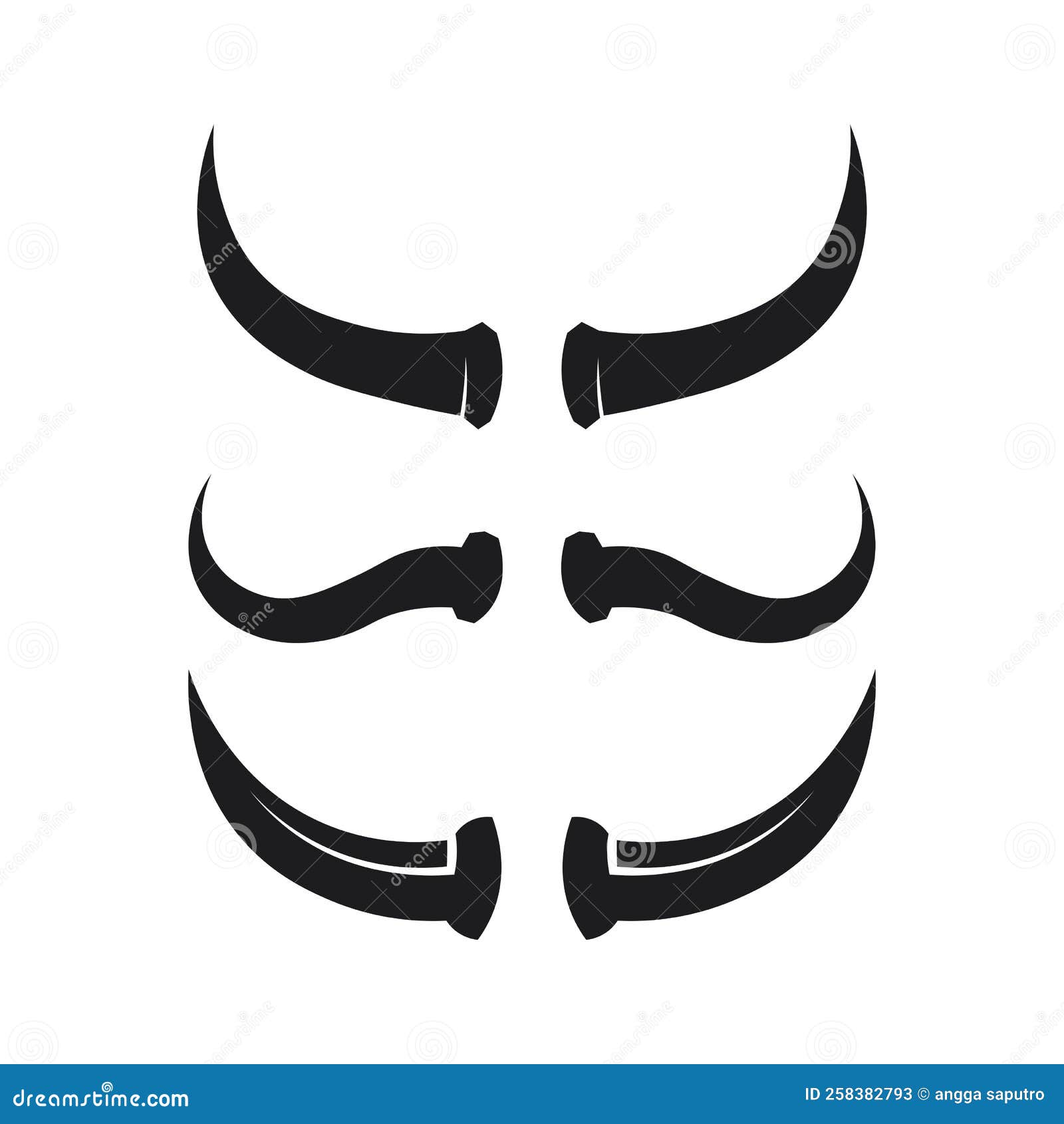 Bull Logo and Symbols Vector Template Icons App Stock Illustration ...