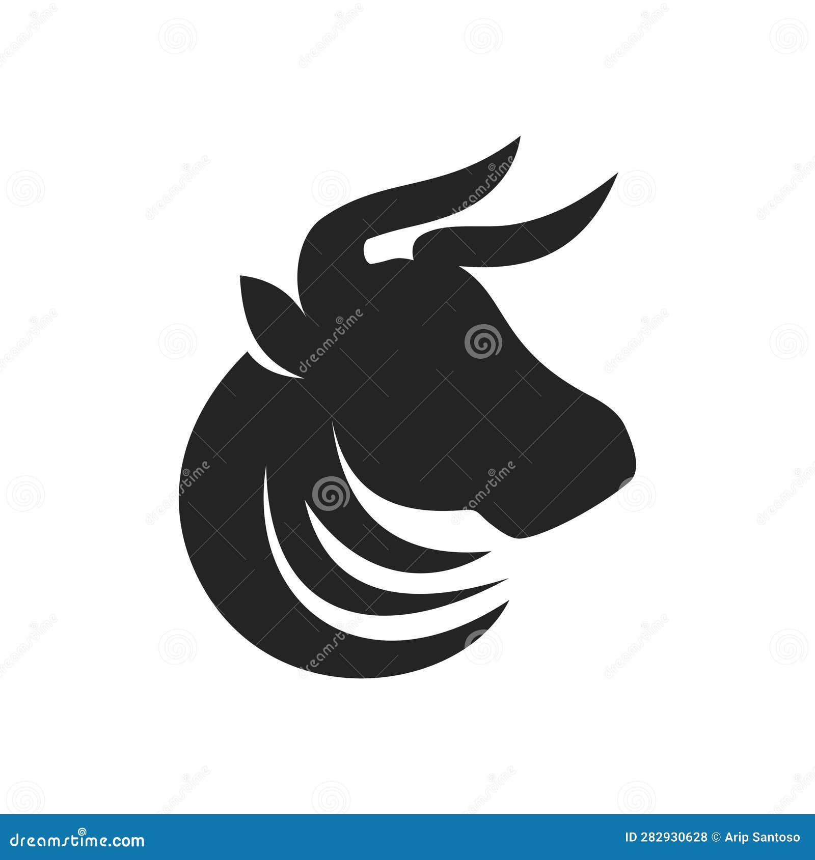 Bull Logo Template. Icon Illustration Brand Identity. Isolated and Flat ...